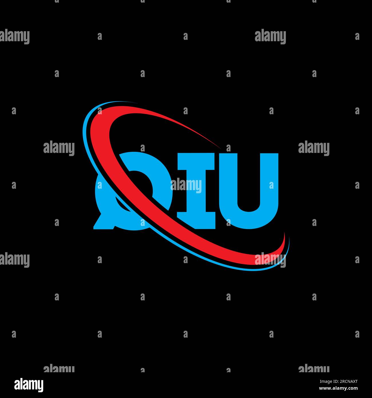QIU logo. QIU letter. QIU letter logo design. Initials QIU logo linked with circle and uppercase ...