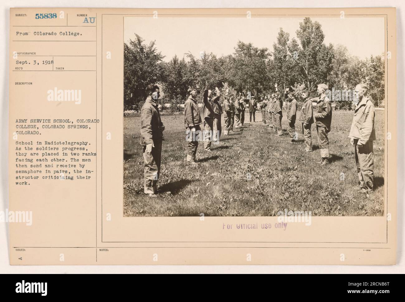 Soldiers at the Army Service School in Colorado Springs, Colorado ...