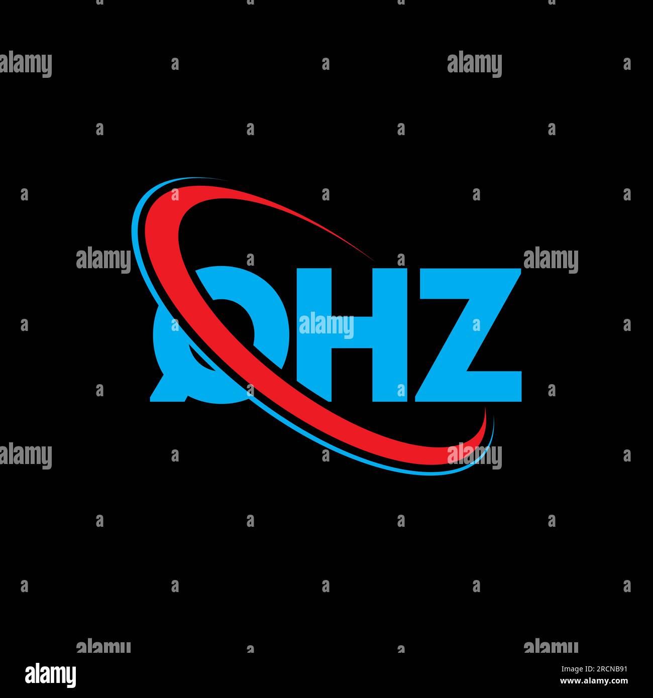 QHZ logo. QHZ letter. QHZ letter logo design. Initials QHZ logo linked ...