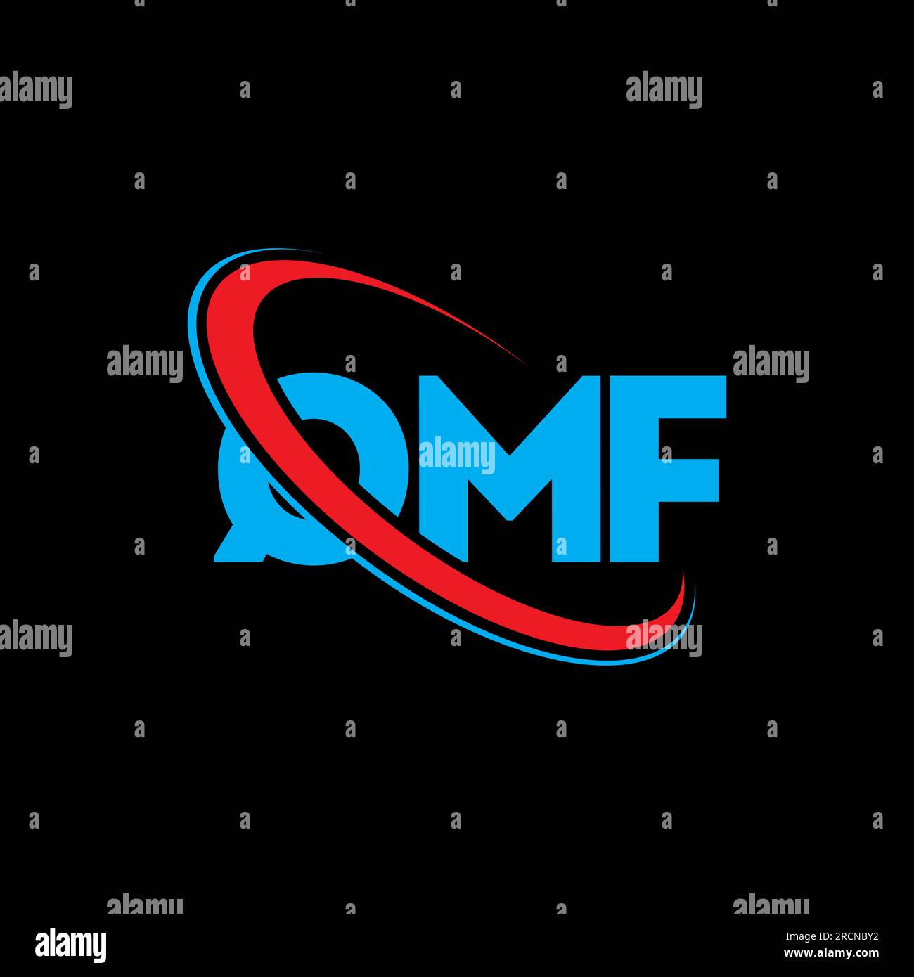 QMF logo. QMF letter. QMF letter logo design. Initials QMF logo linked with circle and uppercase ...