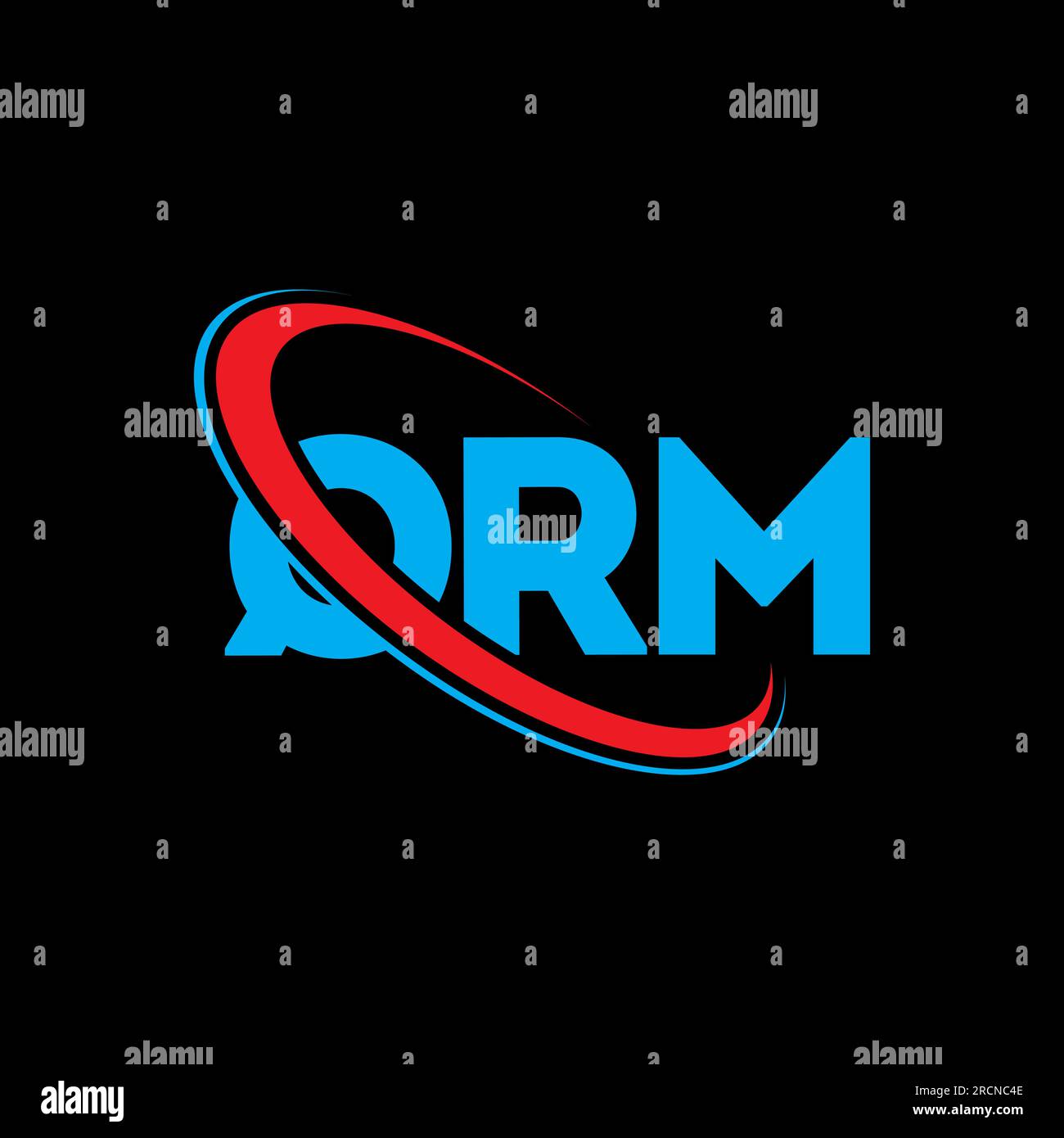 QRM logo. QRM letter. QRM letter logo design. Initials QRM logo linked with circle and uppercase ...