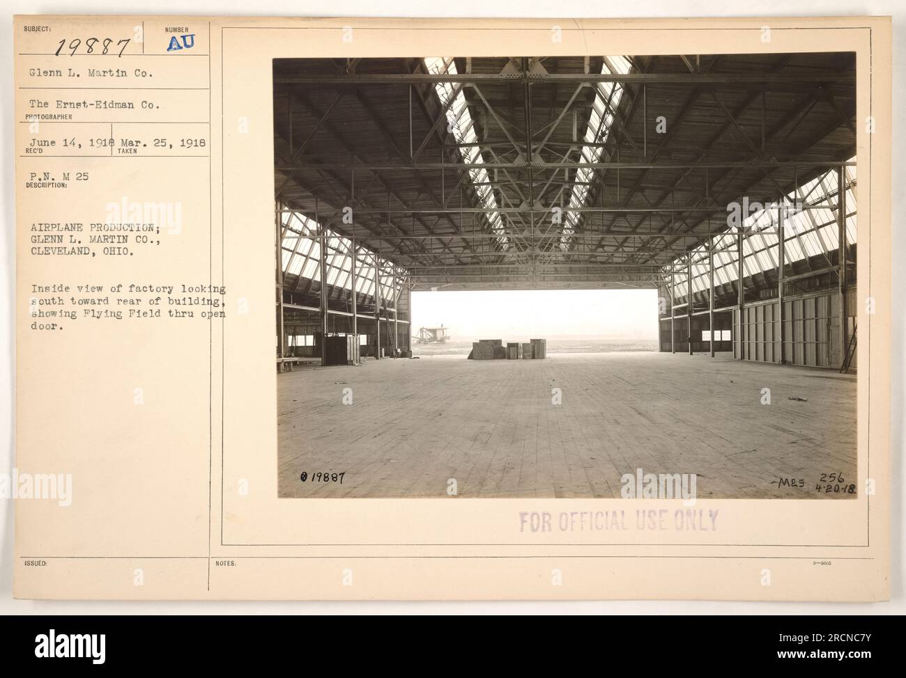 Inside view of the Glenn L. Martin Co. factory in Cleveland, Ohio. The ...