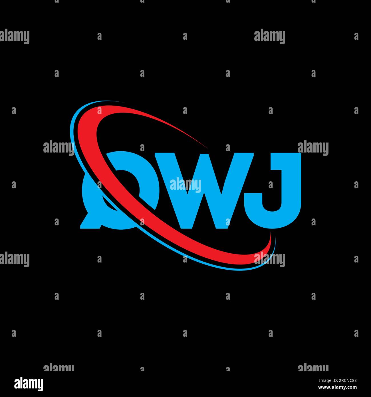 QWJ logo. QWJ letter. QWJ letter logo design. Initials QWJ logo linked ...