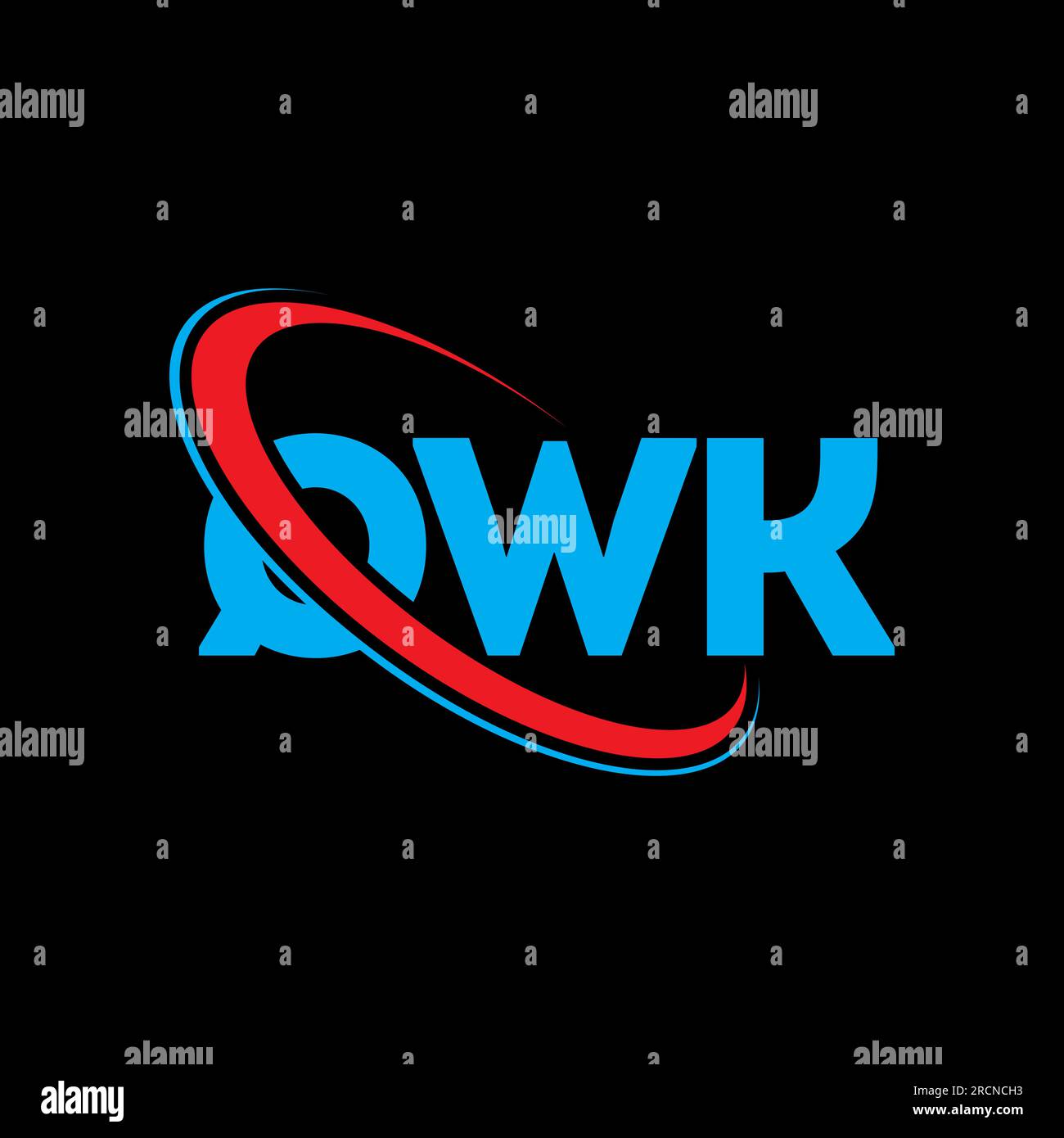 QWK logo. QWK letter. QWK letter logo design. Initials QWK logo linked ...