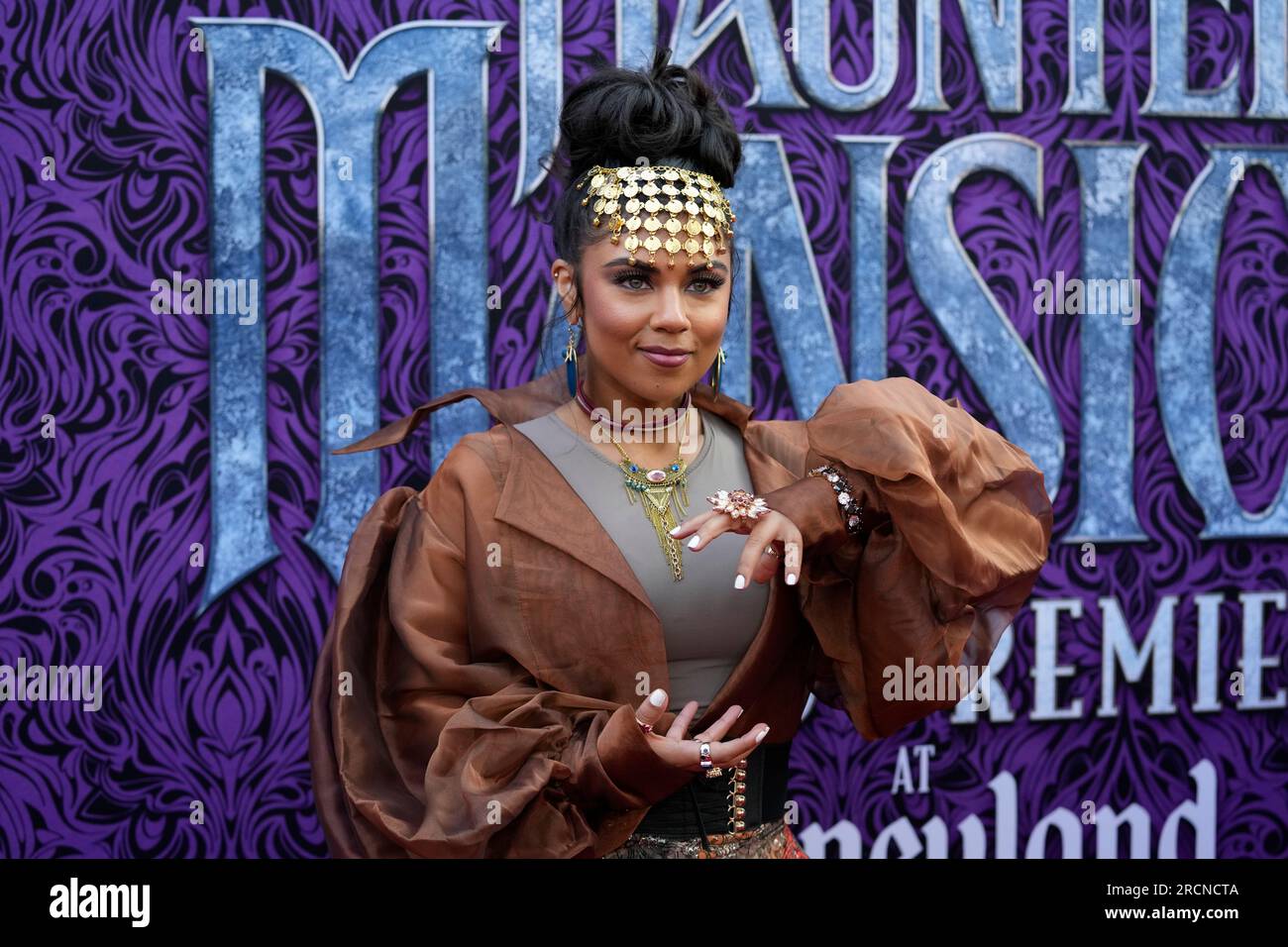 Brandi King arrives at the world premiere of Disney's "Haunted Mansion ...