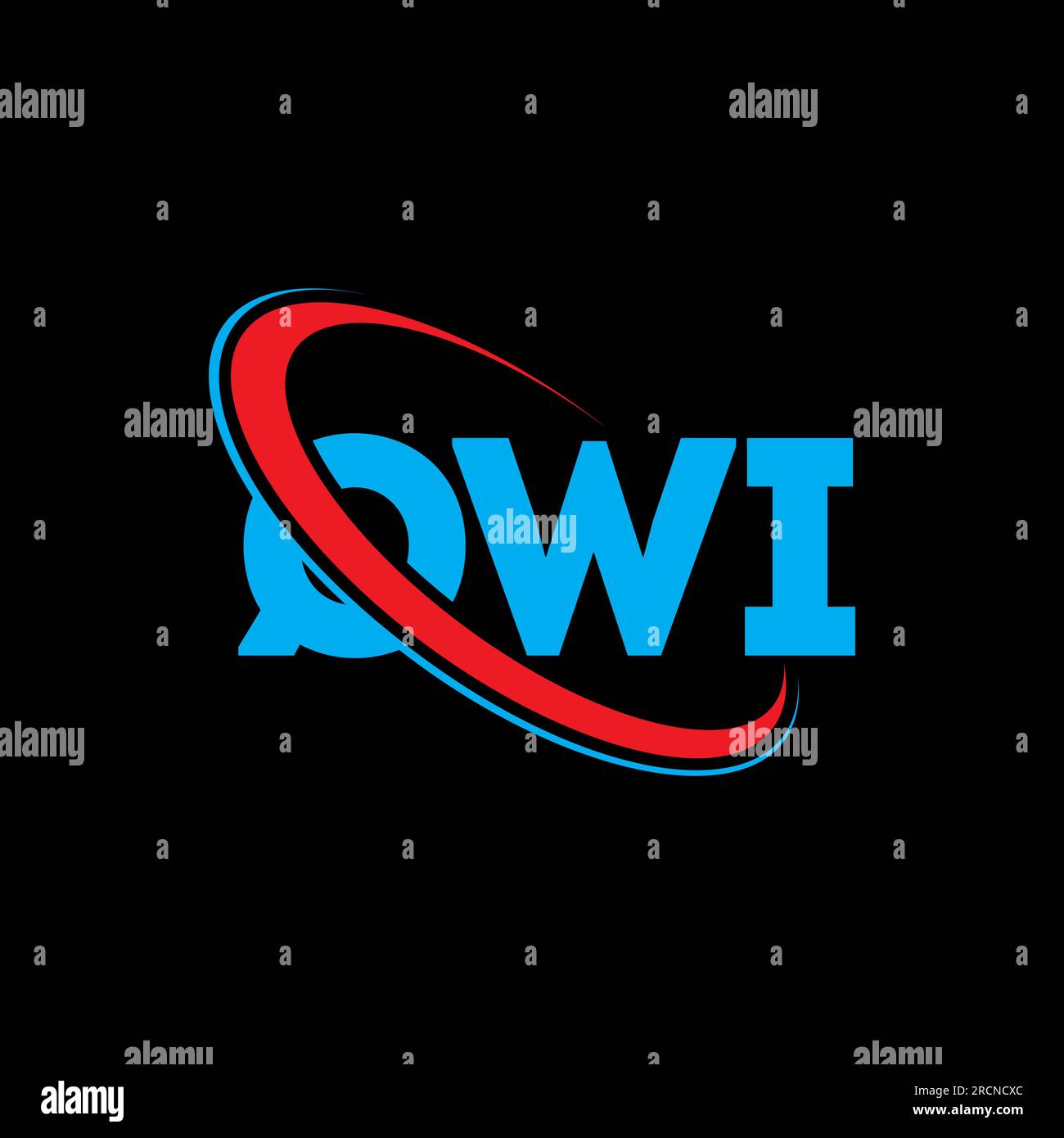 QWI logo. QWI letter. QWI letter logo design. Initials QWI logo linked with circle and uppercase ...