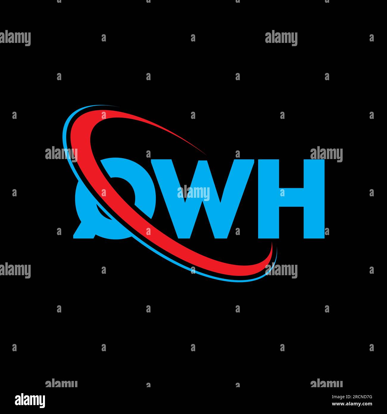 QWH logo. QWH letter. QWH letter logo design. Initials QWH logo linked ...