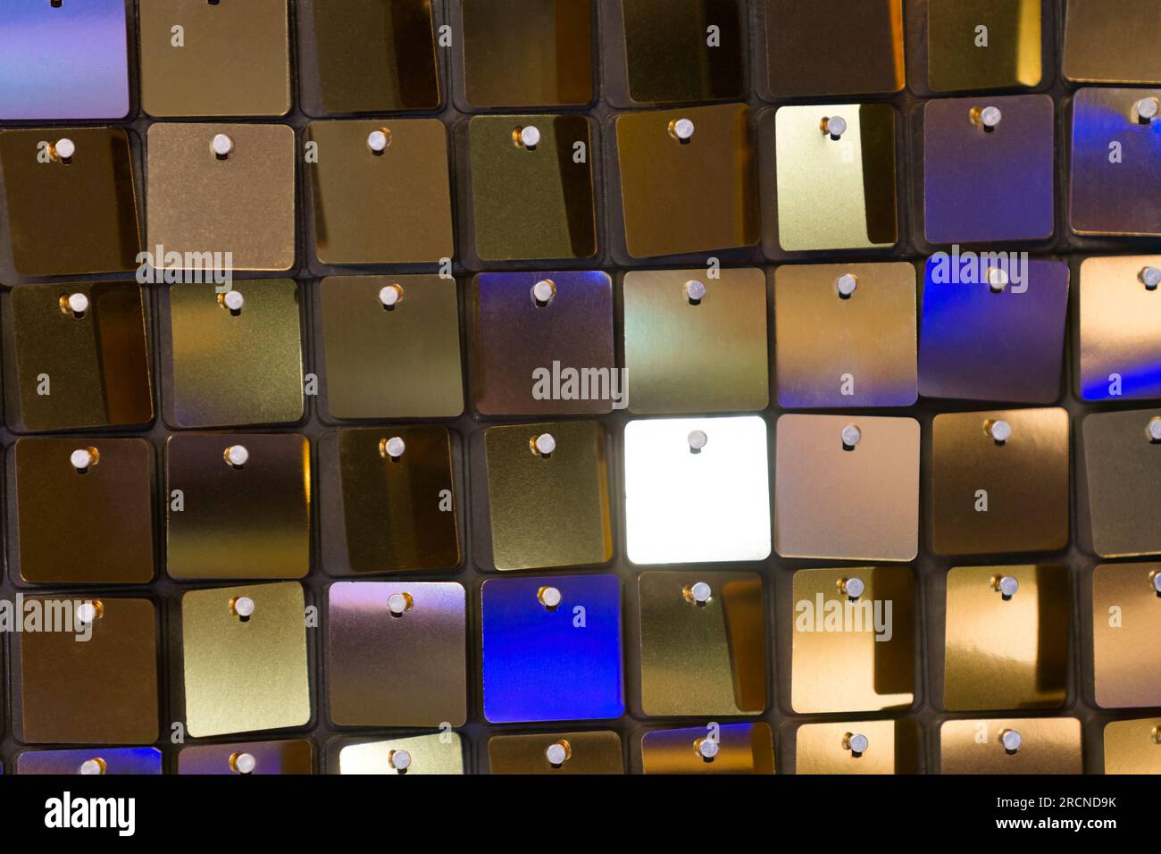 natural texture gold mirror with blue refection, made of hundreds of ...