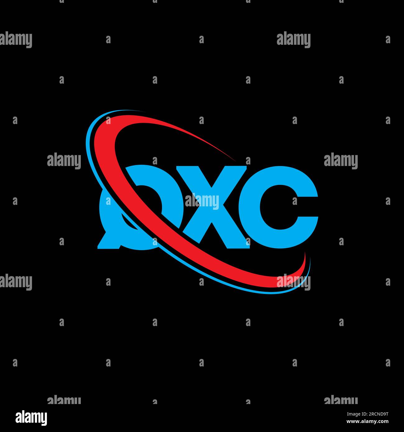 QXC logo. QXC letter. QXC letter logo design. Initials QXC logo linked ...
