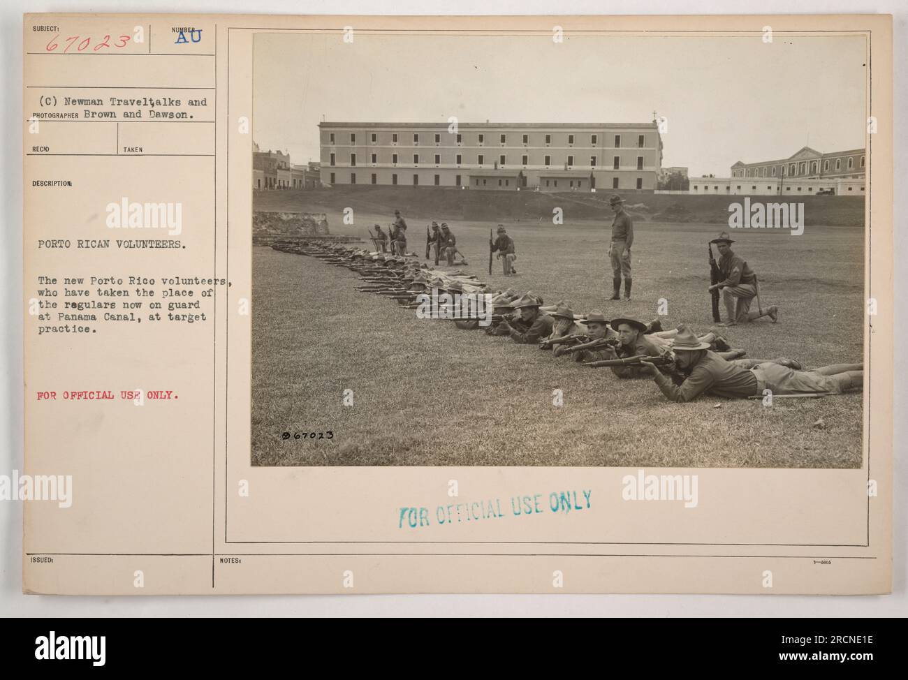Porto Rican volunteers, replacing regulars at the Panama Canal, engage ...