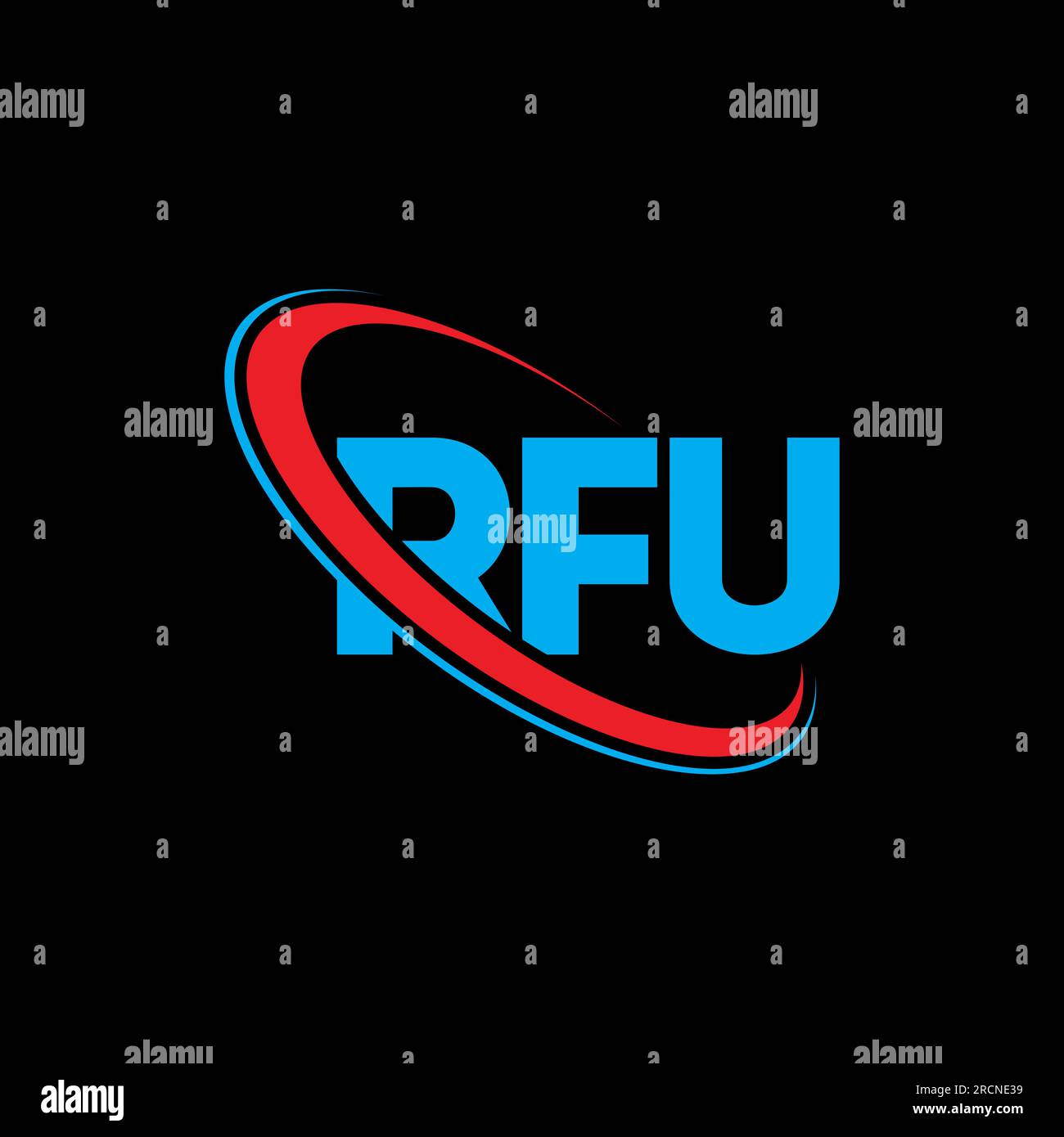 RFU logo. RFU letter. RFU letter logo design. Initials RFU logo linked ...