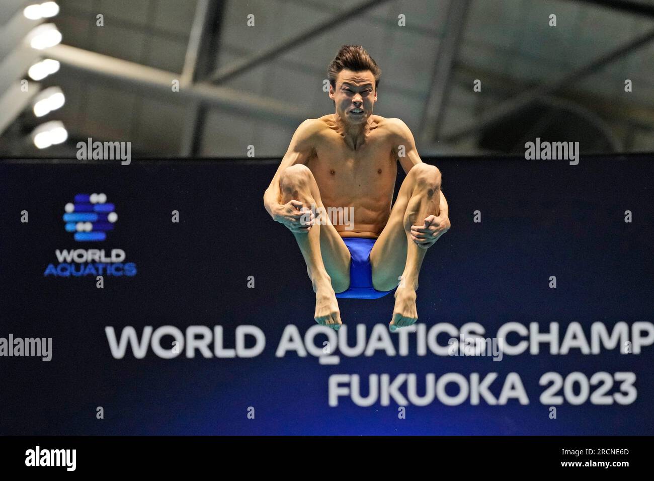 Jonathan Suckow of Switzerland competes during the men's 1m springboard ...