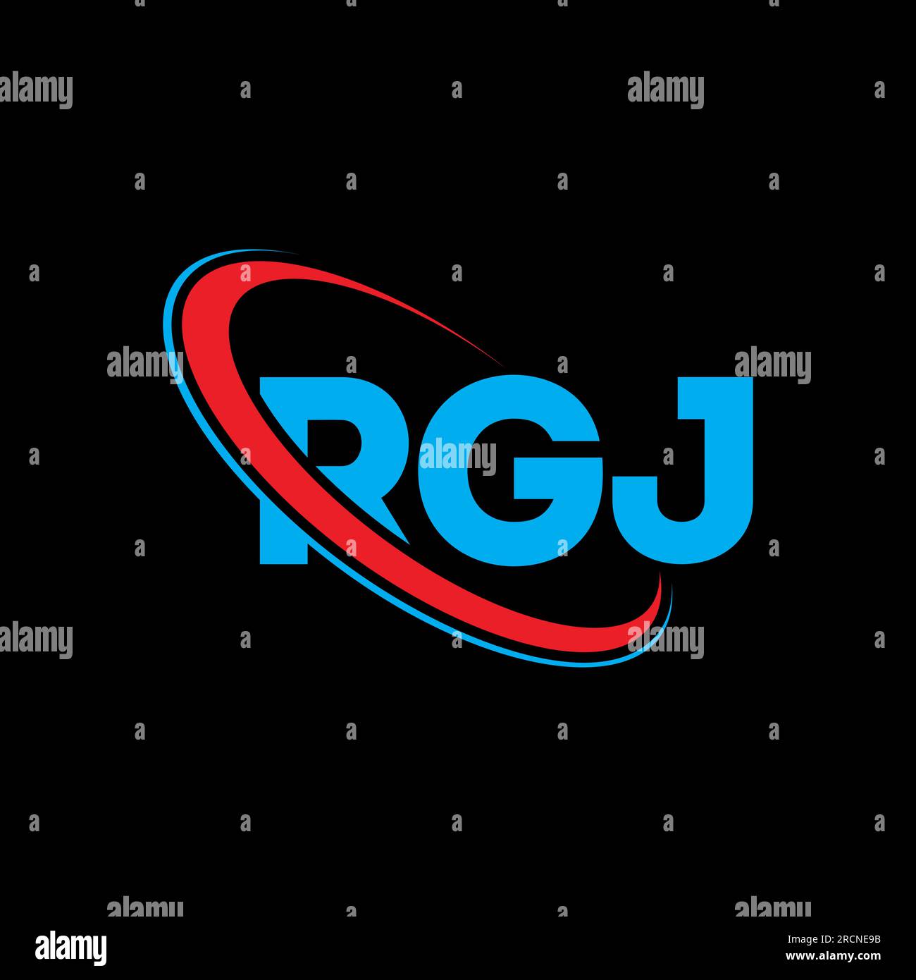RGJ logo. RGJ letter. RGJ letter logo design. Initials RGJ logo linked ...