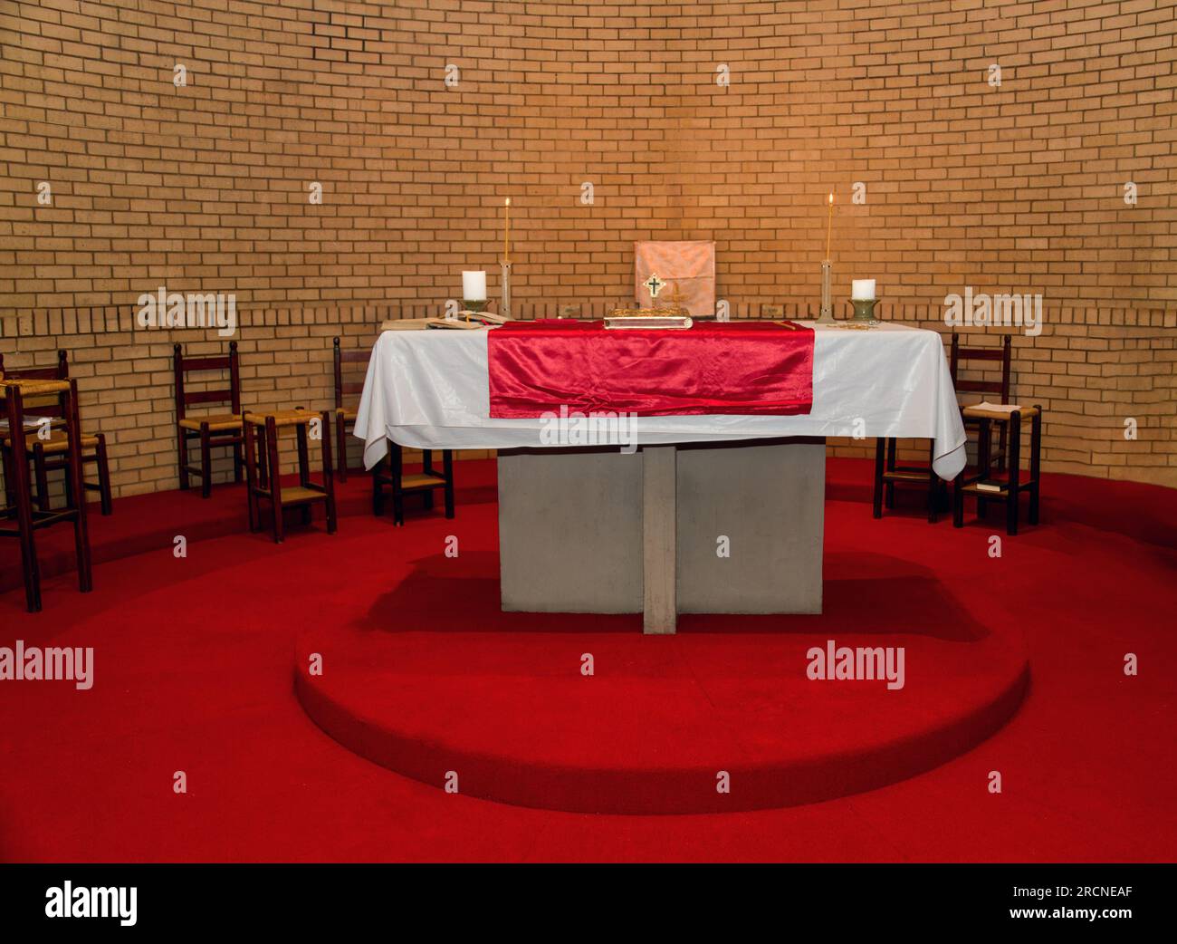 anglican church altar in a modern church building in africa Botswana ...