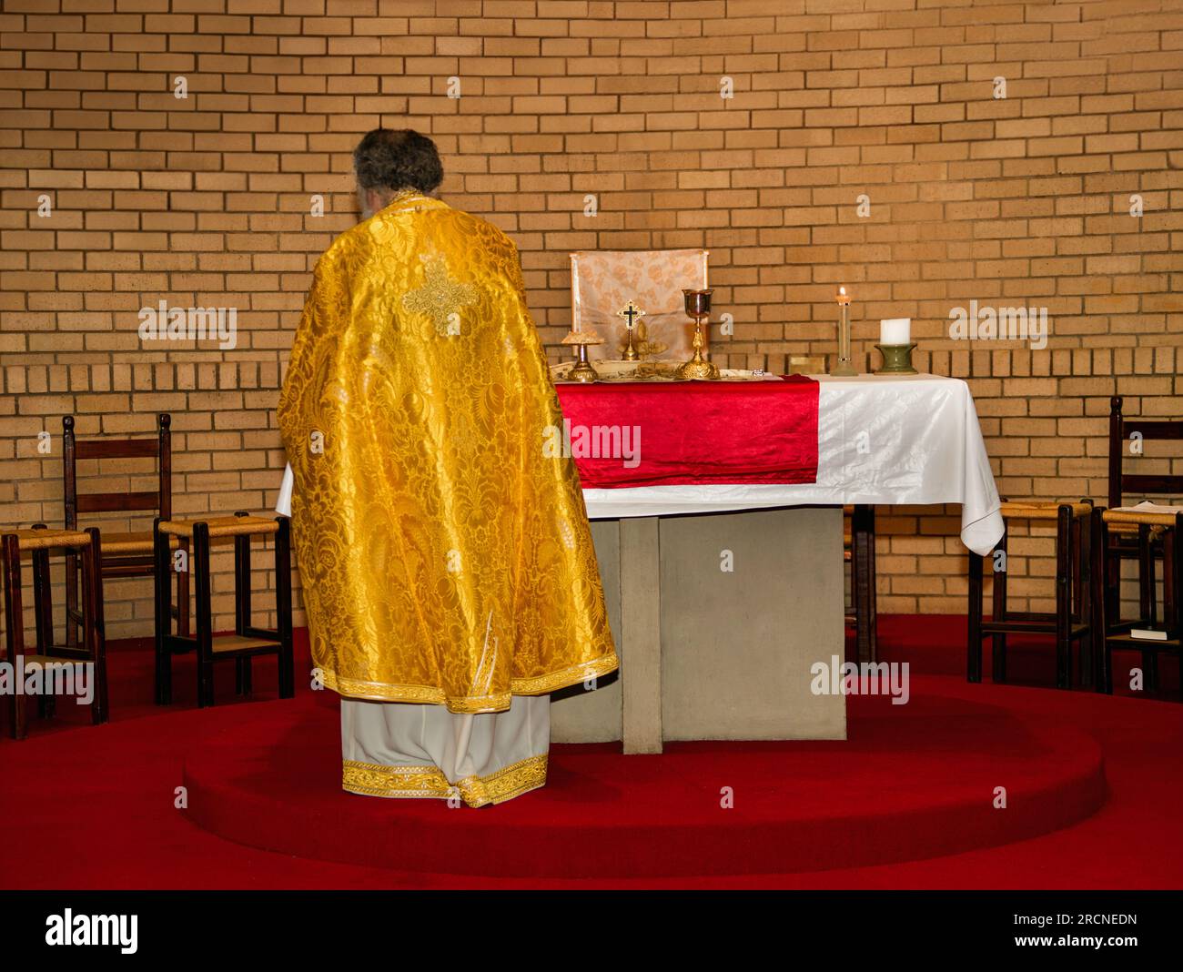 anglican church altar in a modern church building in africa Botswana ...