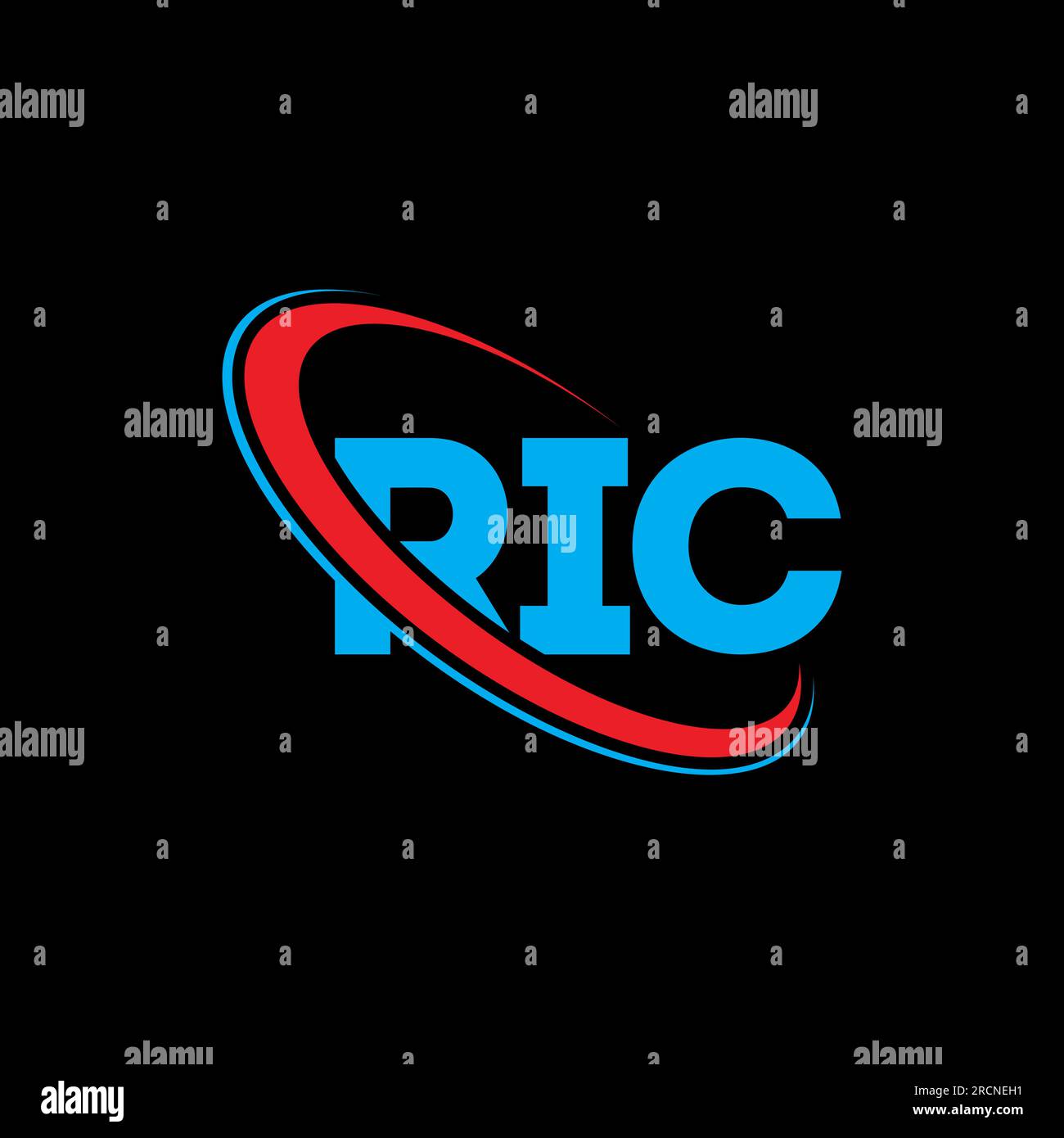 RIC logo. RIC letter. RIC letter logo design. Initials RIC logo linked ...
