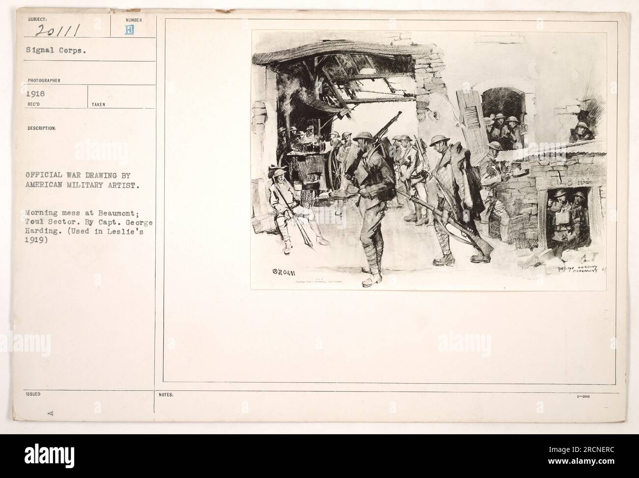 Soldiers gather for breakfast at Beaumont in the Toul Sector during ...