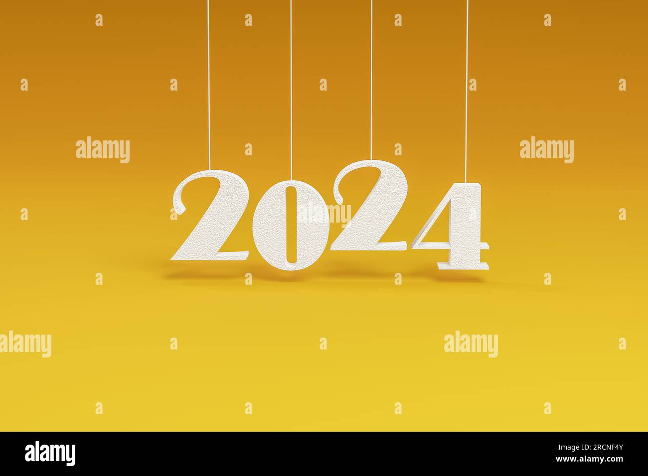 2024 happy new year. 2024 numbers and snow on blue background. White 3d ...