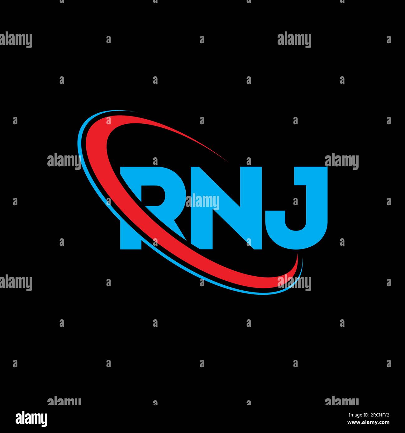 RNJ logo. RNJ letter. RNJ letter logo design. Initials RNJ logo linked ...