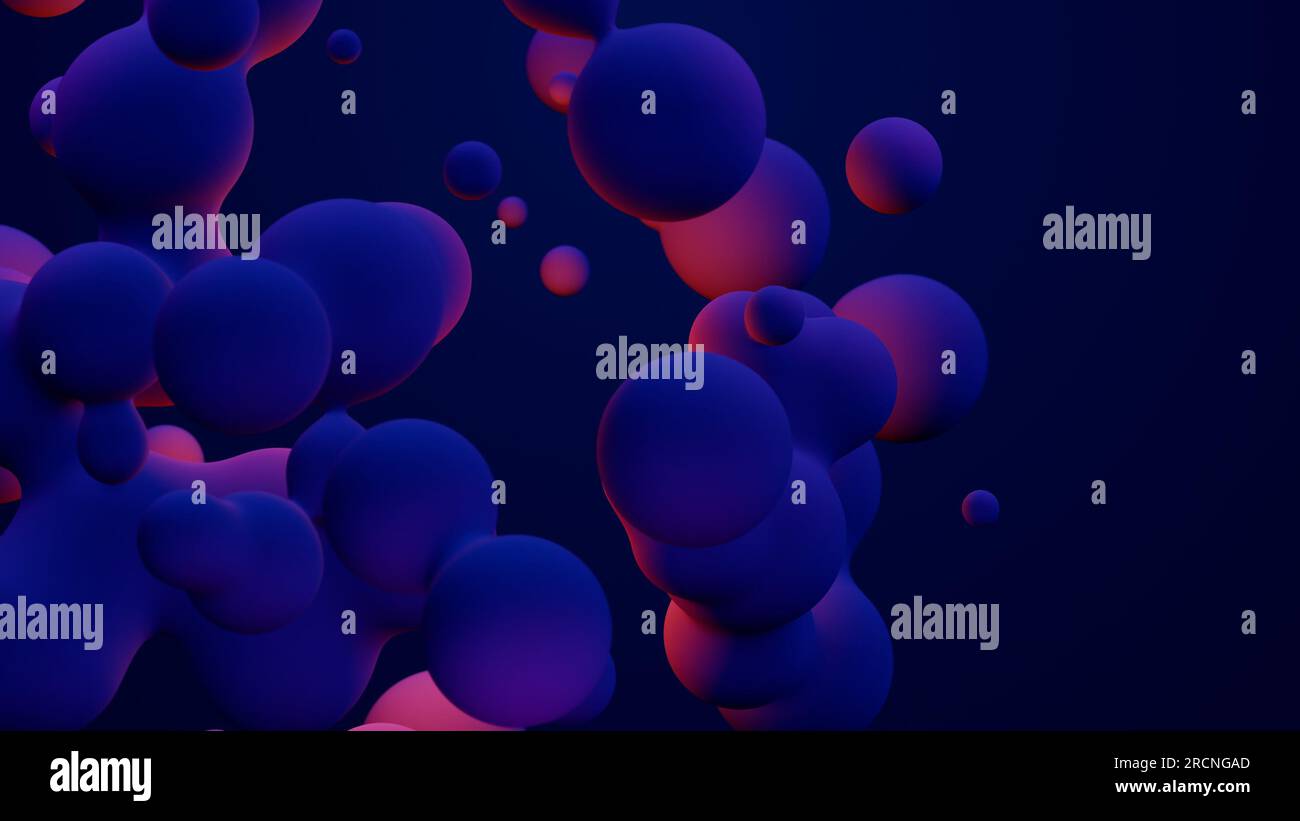 Metaverse 3d render morphing animation pink purple abstract metaball metasphere bubbles art ...