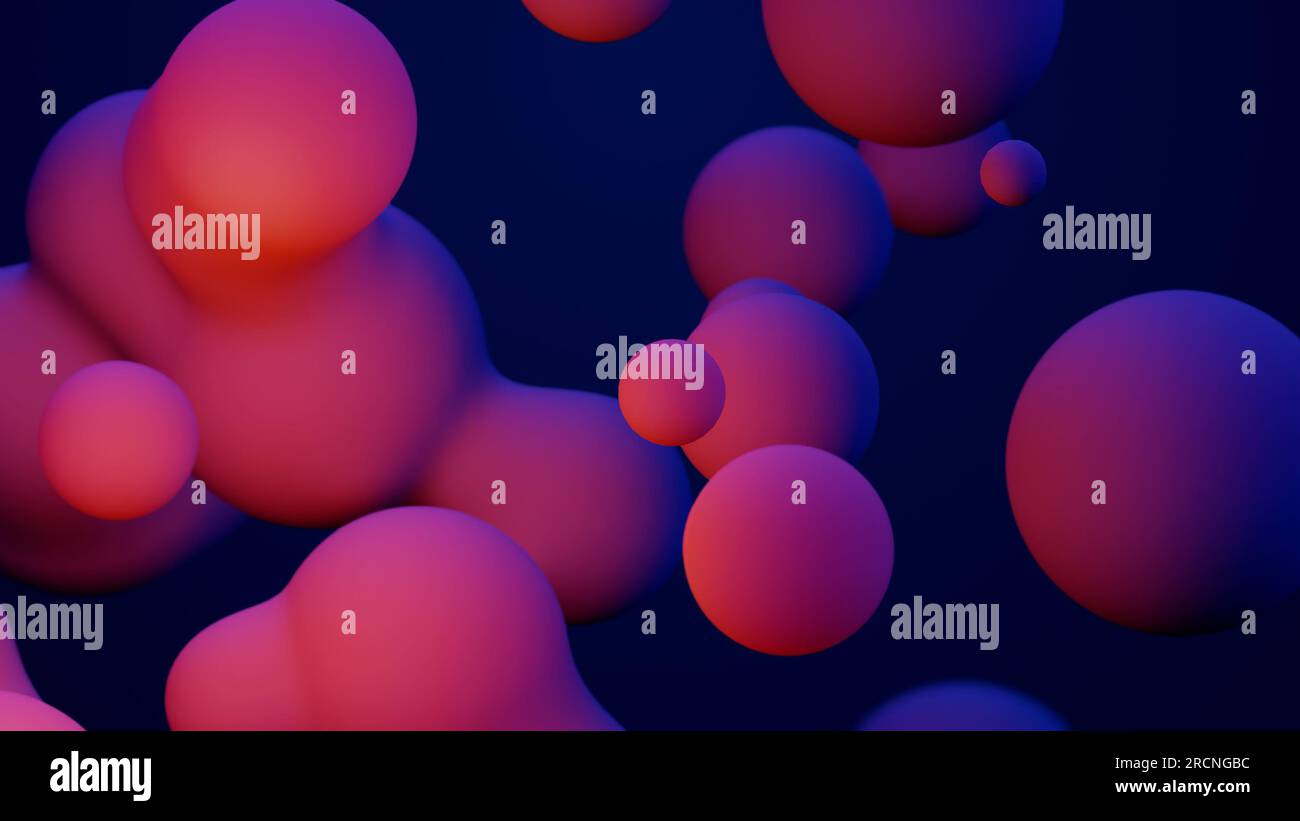 Metaverse 3d render morphing animation pink purple abstract metaball metasphere bubbles art ...