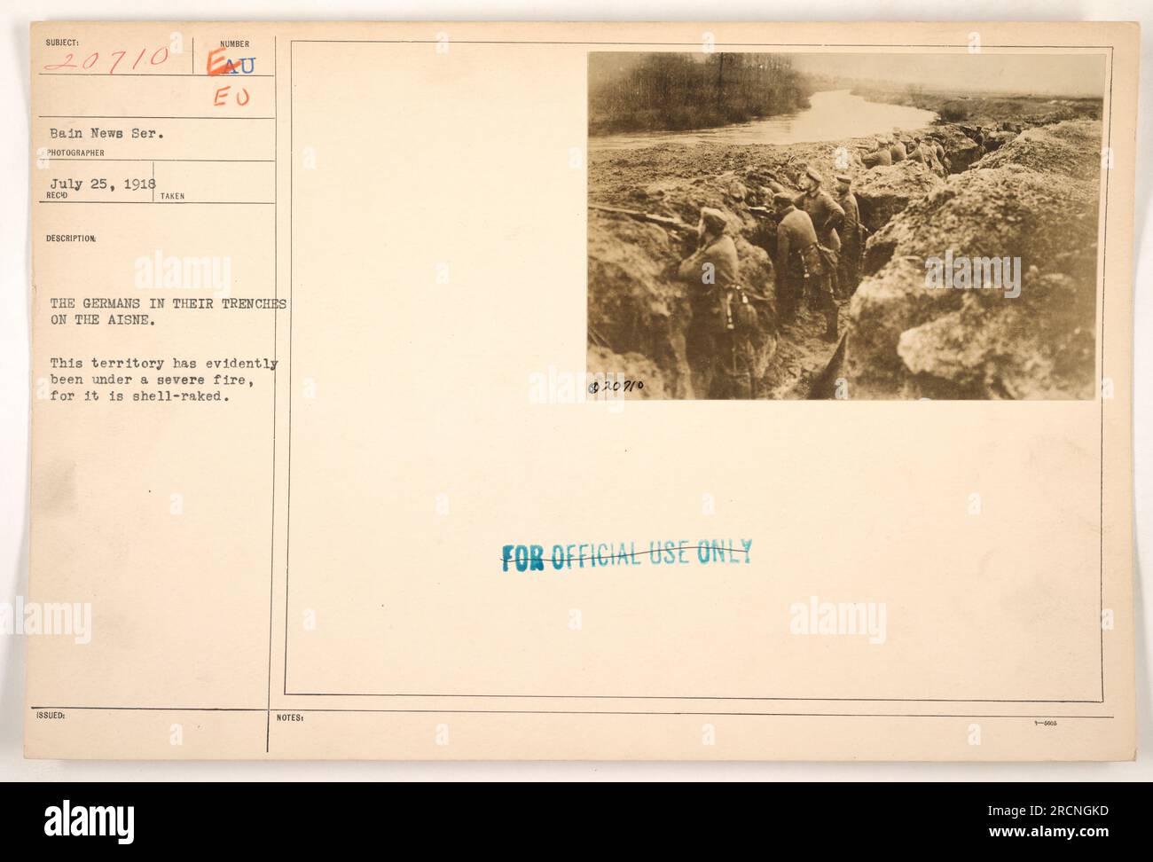 A photograph showing the aftermath of heavy shelling in the German ...