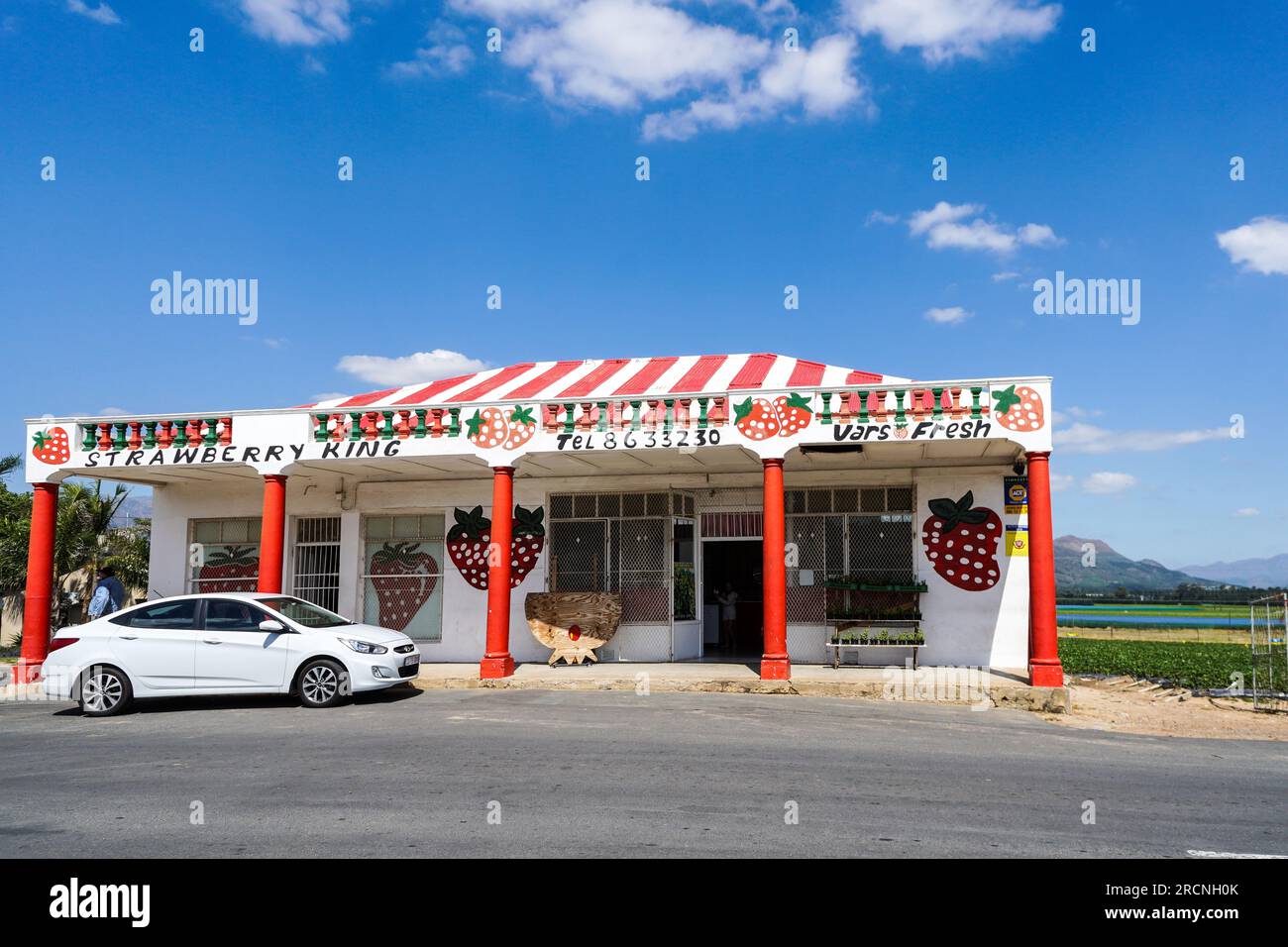 farm store or shop in the rural agricultural town of Paarl in the Cape ...