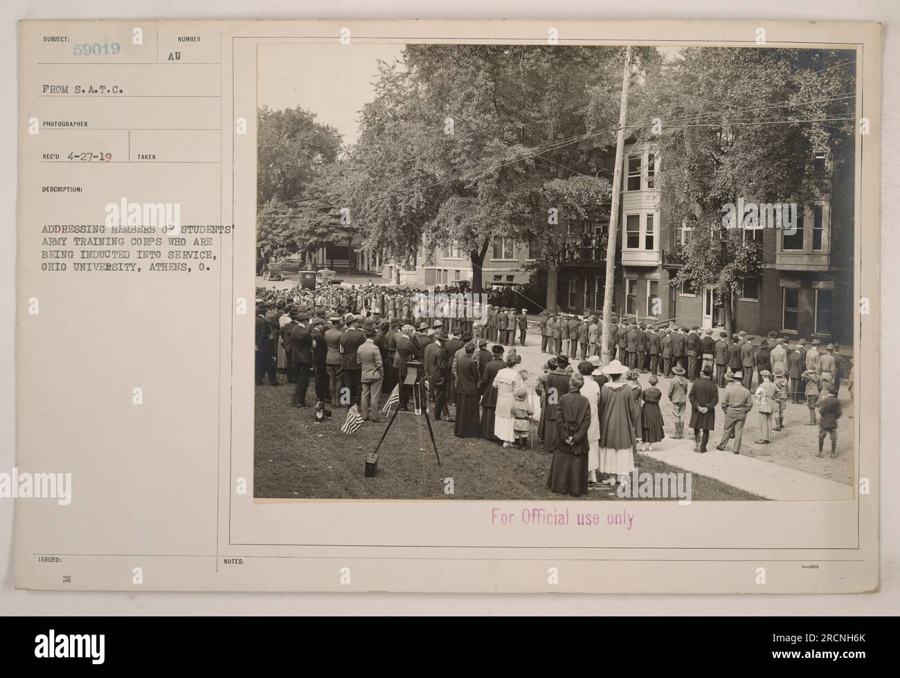 Members of the Students' Army Training Corps at Ohio University, Athens ...