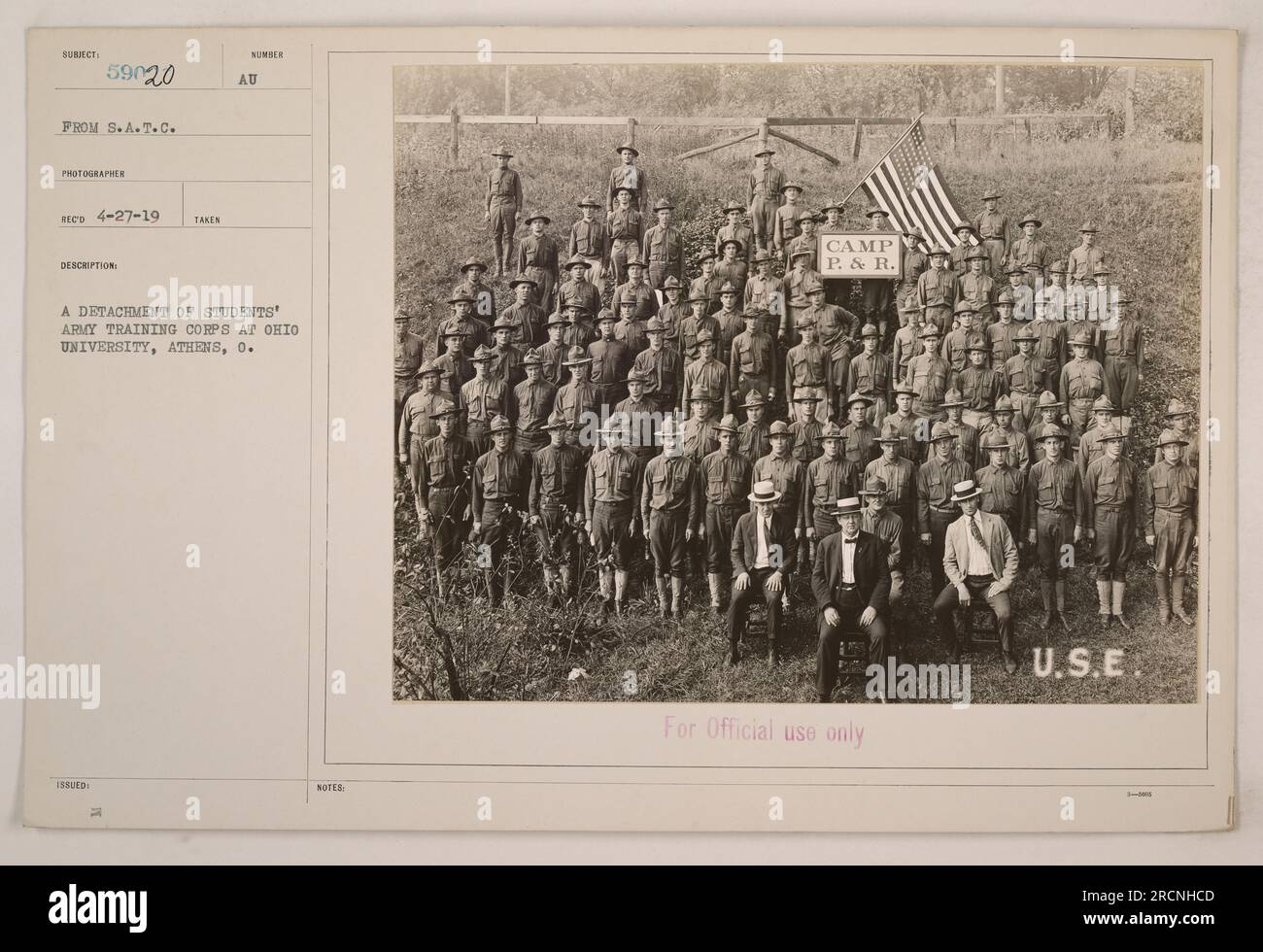 Detachment of Students' Army Training Corps at Ohio University, Athens ...