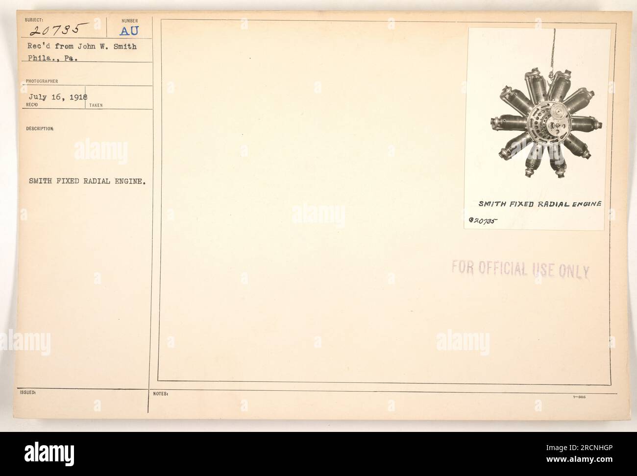 Soldiers working on a fixed radial engine during World War One Stock ...