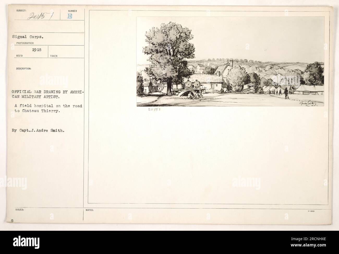 A field hospital on the road to Chateau Thierry in 1918. The photograph ...