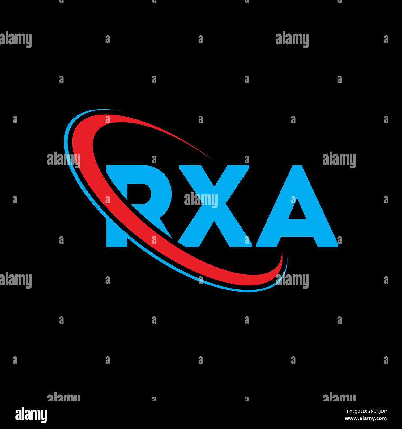RXA logo. RXA letter. RXA letter logo design. Initials RXA logo linked with circle and uppercase ...