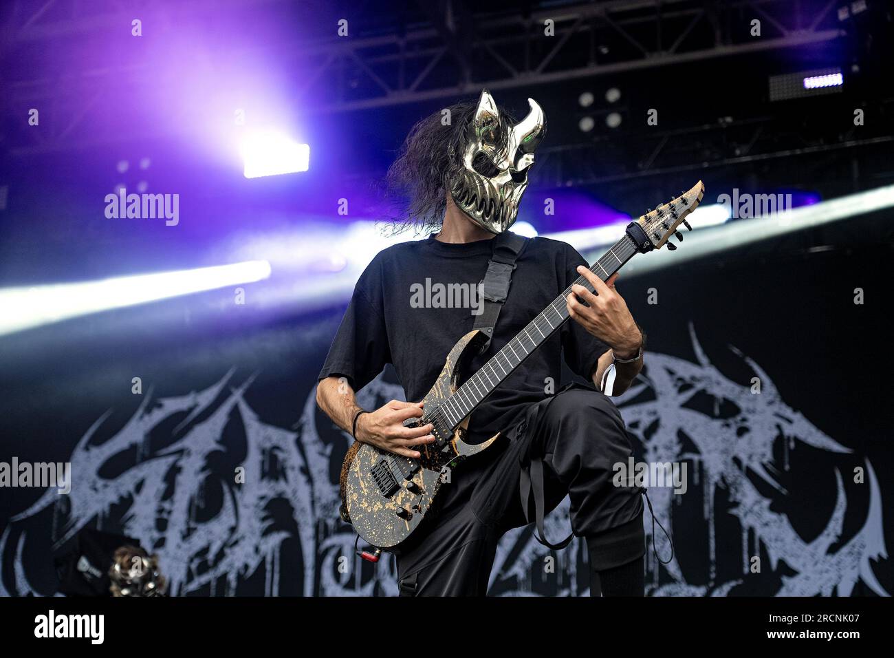 Aleksandr "Alex Terrible" Shikolai of Slaughter to Prevail performs at ...