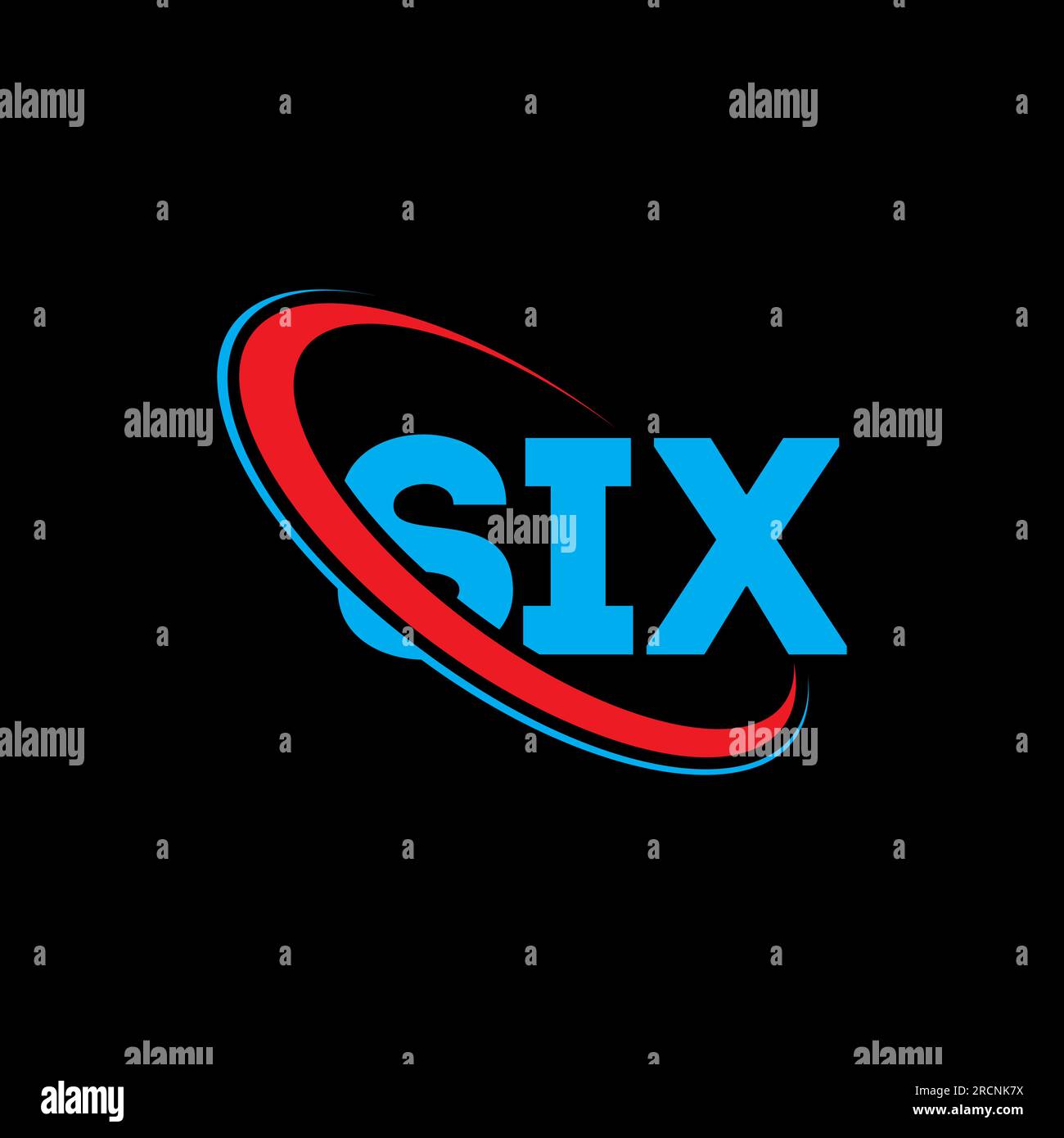 SIX logo. SIX letter. SIX letter logo design. Initials SIX logo linked with circle and uppercase ...