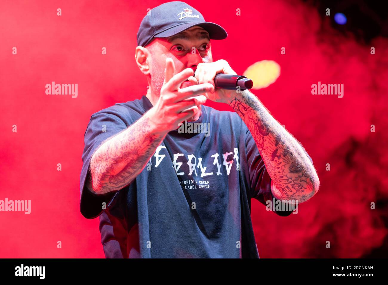 The Italian rappers Fabri Fibra pseudonym of Fabrizio Tarducci, on ...