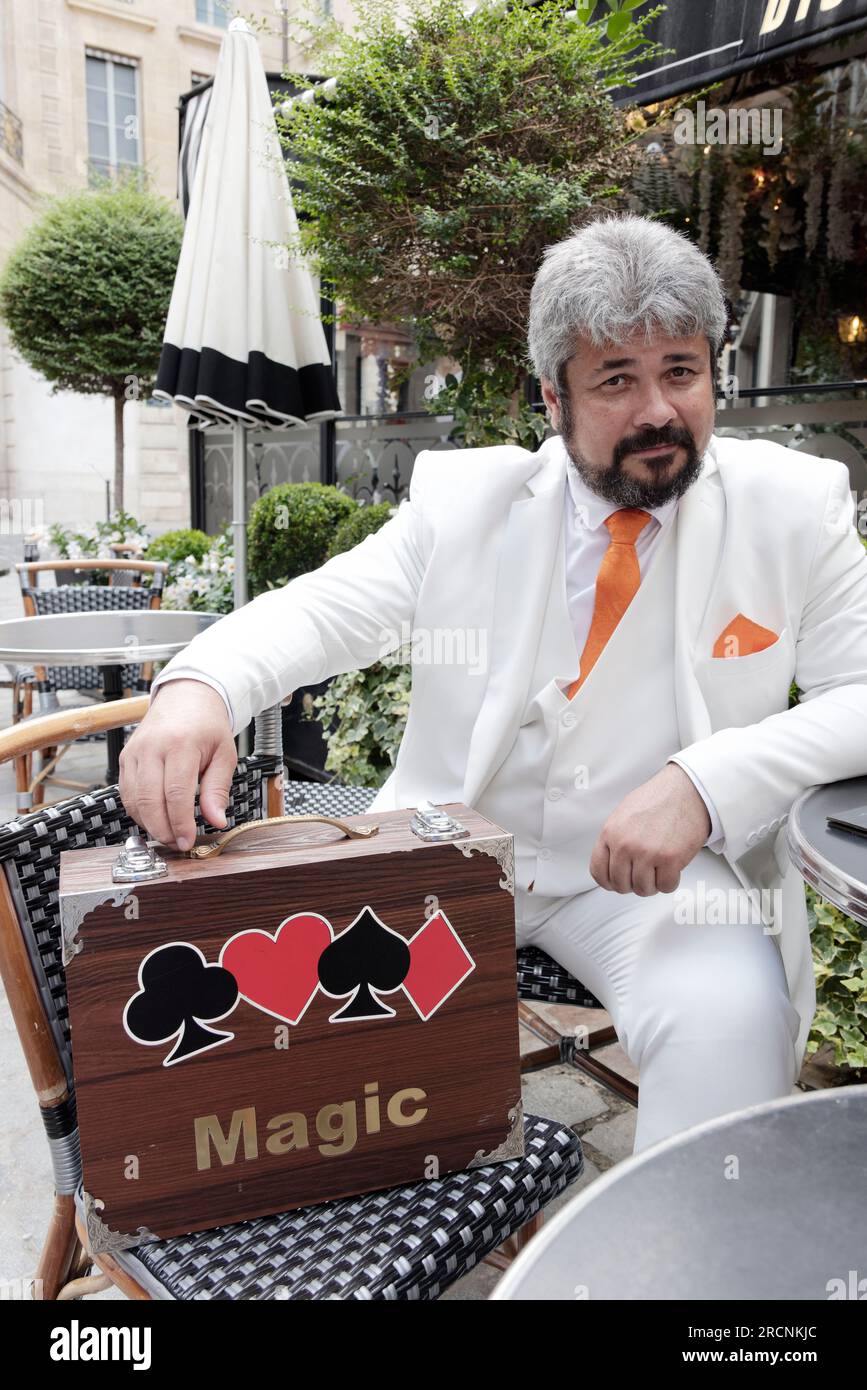 Paris, France. 15th July, 2023. Magician & mentalist Jean-Michel ...