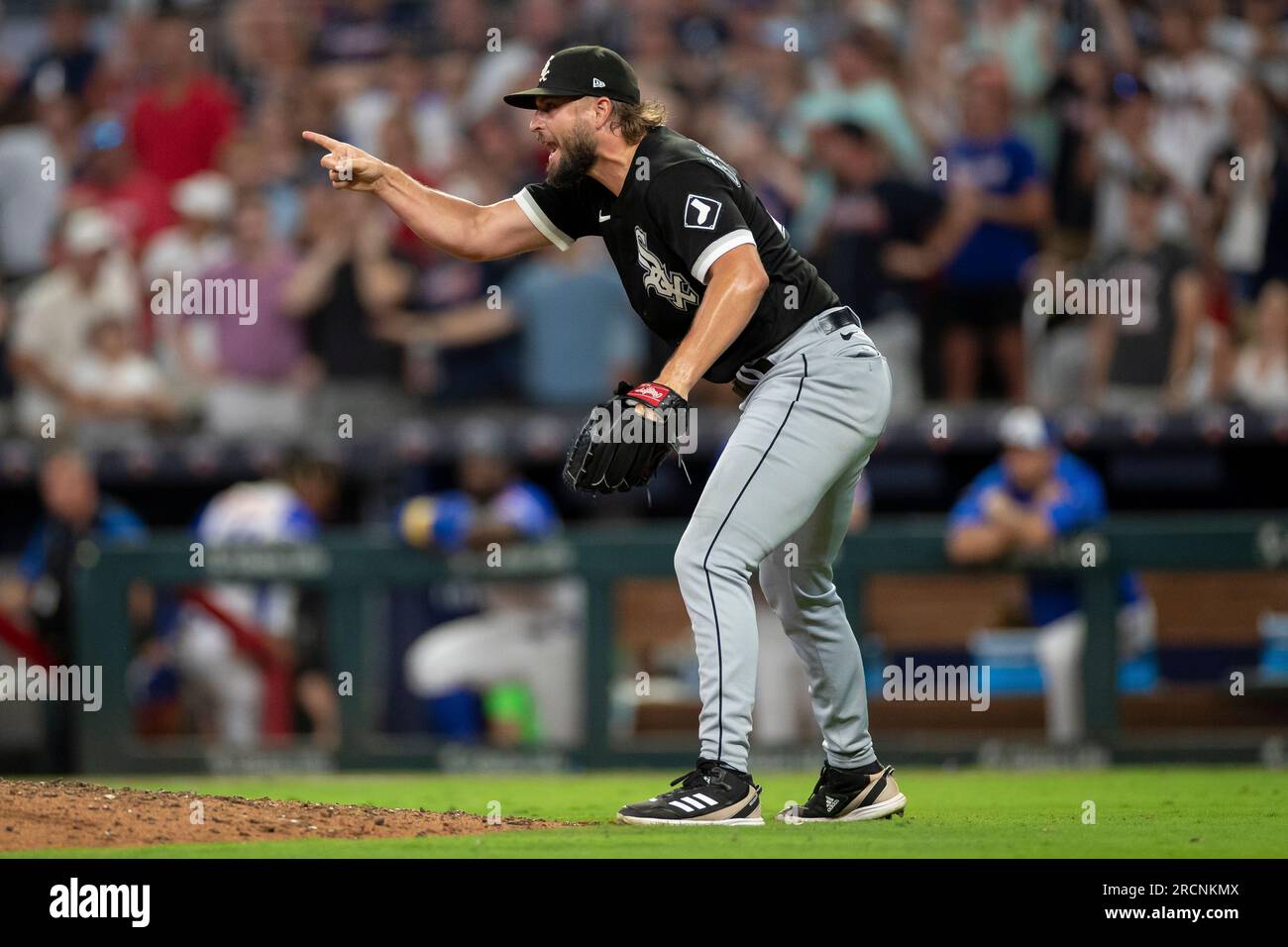 Chicago White Sox relief pitcher Kendall Graveman (49) celebrates after ...