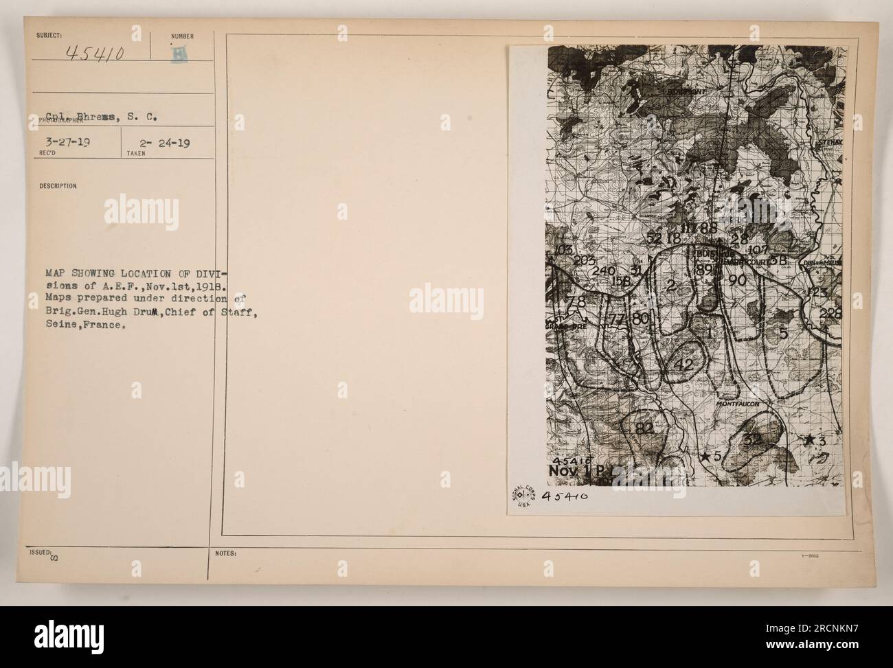 Caption: Map showing the location of divisions of the American ...