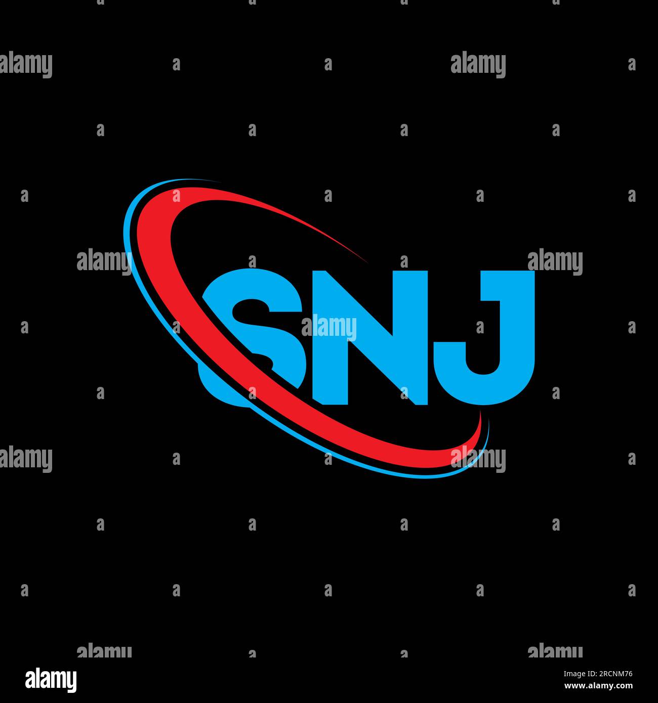SNJ logo. SNJ letter. SNJ letter logo design. Initials SNJ logo linked ...