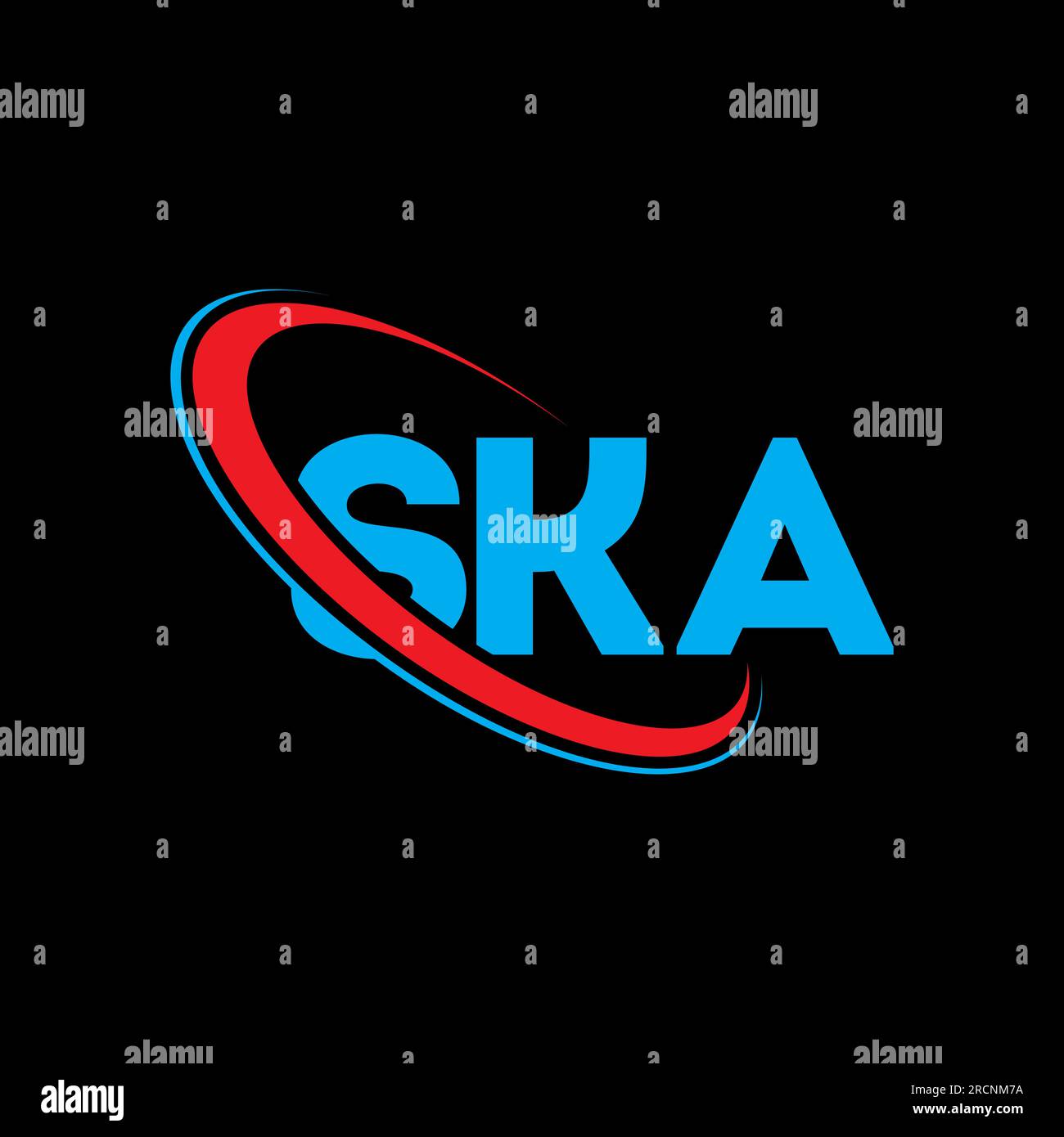 SKA logo. SKA letter. SKA letter logo design. Initials SKA logo linked with circle and uppercase ...