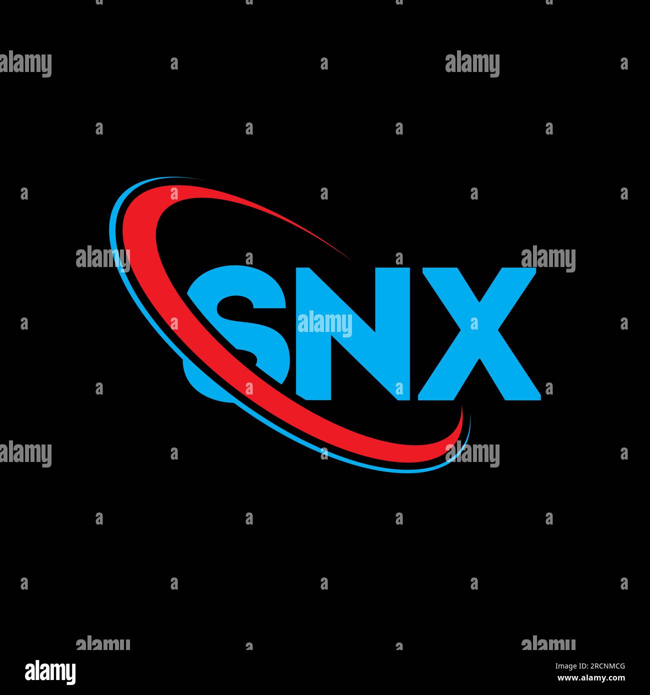 SNX logo. SNX letter. SNX letter logo design. Initials SNX logo linked ...