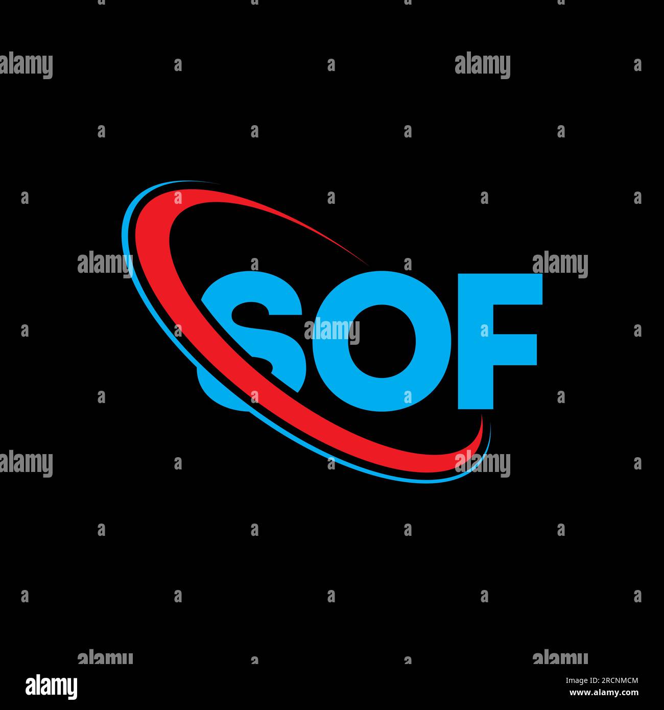 SOF logo. SOF letter. SOF letter logo design. Initials SOF logo linked with circle and uppercase ...