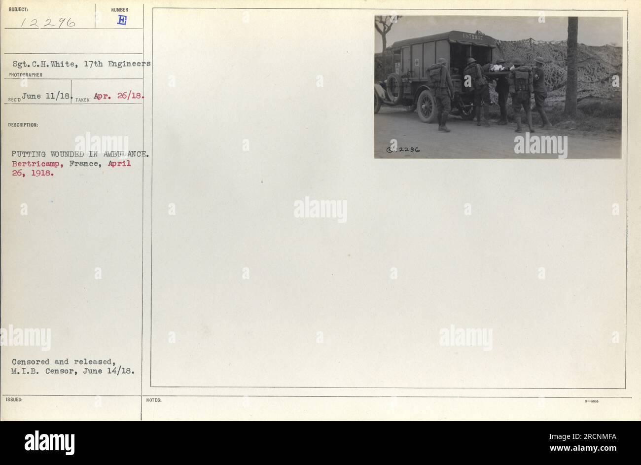 Sgt. C.H. White of the 17th Engineers is shown in this photograph taken ...