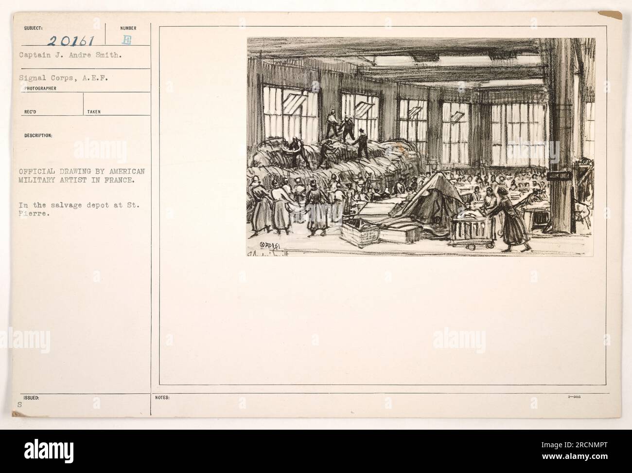 Captain J. Andre Smith of the Signal Corps in the A.E.F. stands in the ...