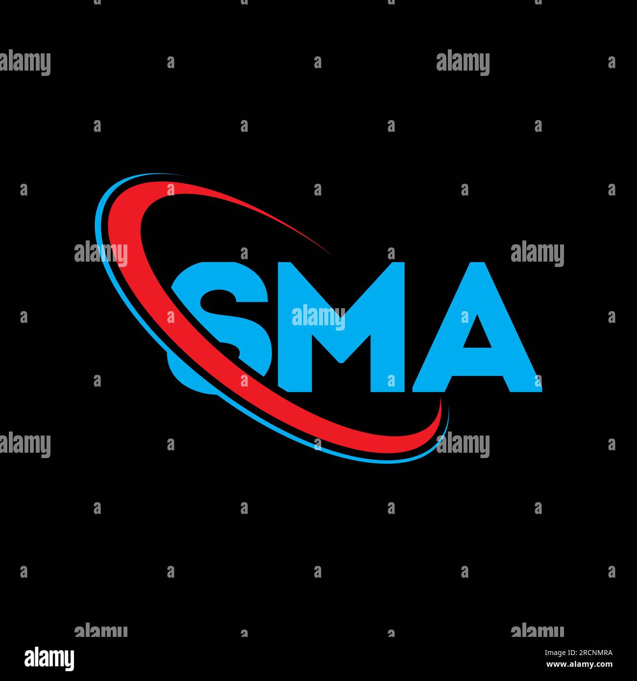 SMA logo. SMA letter. SMA letter logo design. Initials SMA logo linked ...