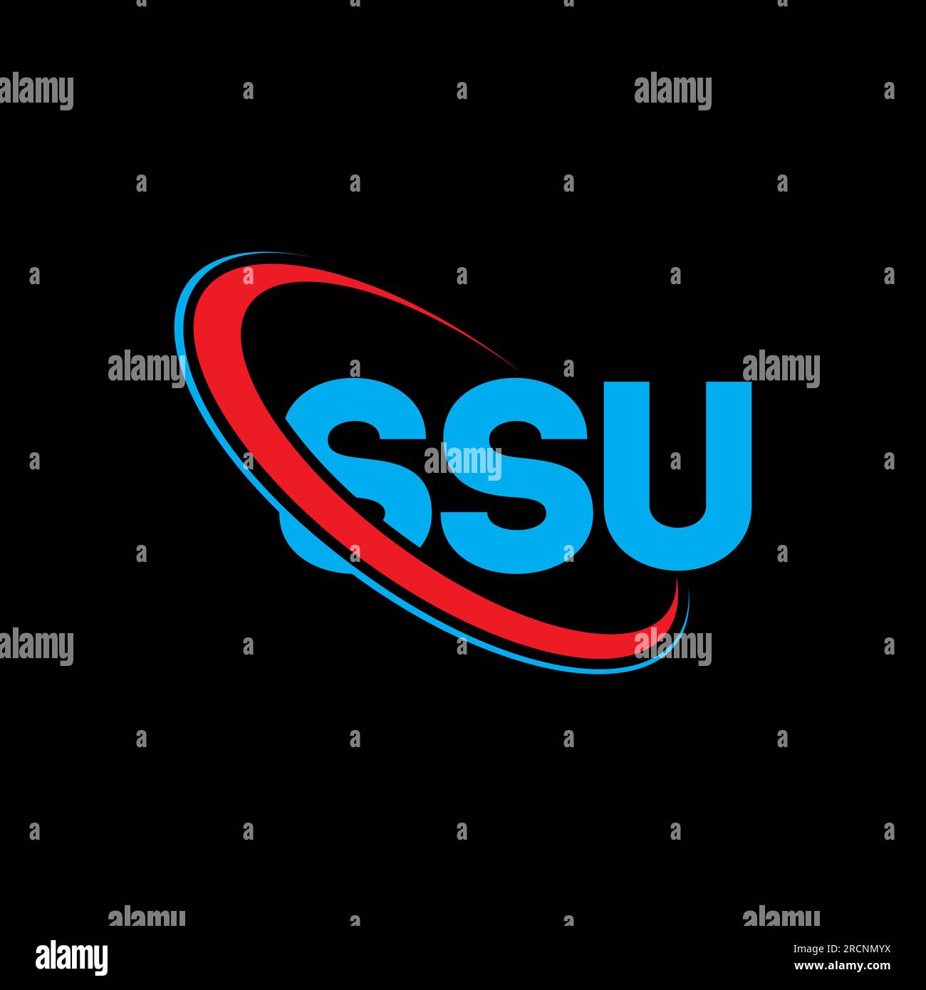 SSU logo. SSU letter. SSU letter logo design. Initials SSU logo linked ...