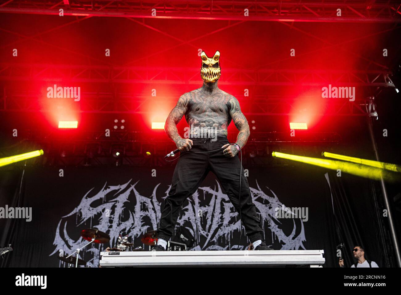 Aleksandr "Alex Terrible" Shikolai of Slaughter to Prevail performs at ...