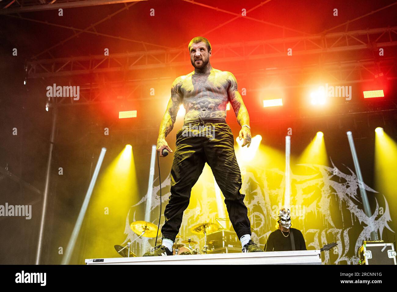 Aleksandr "Alex Terrible" Shikolai of Slaughter to Prevail performs at ...
