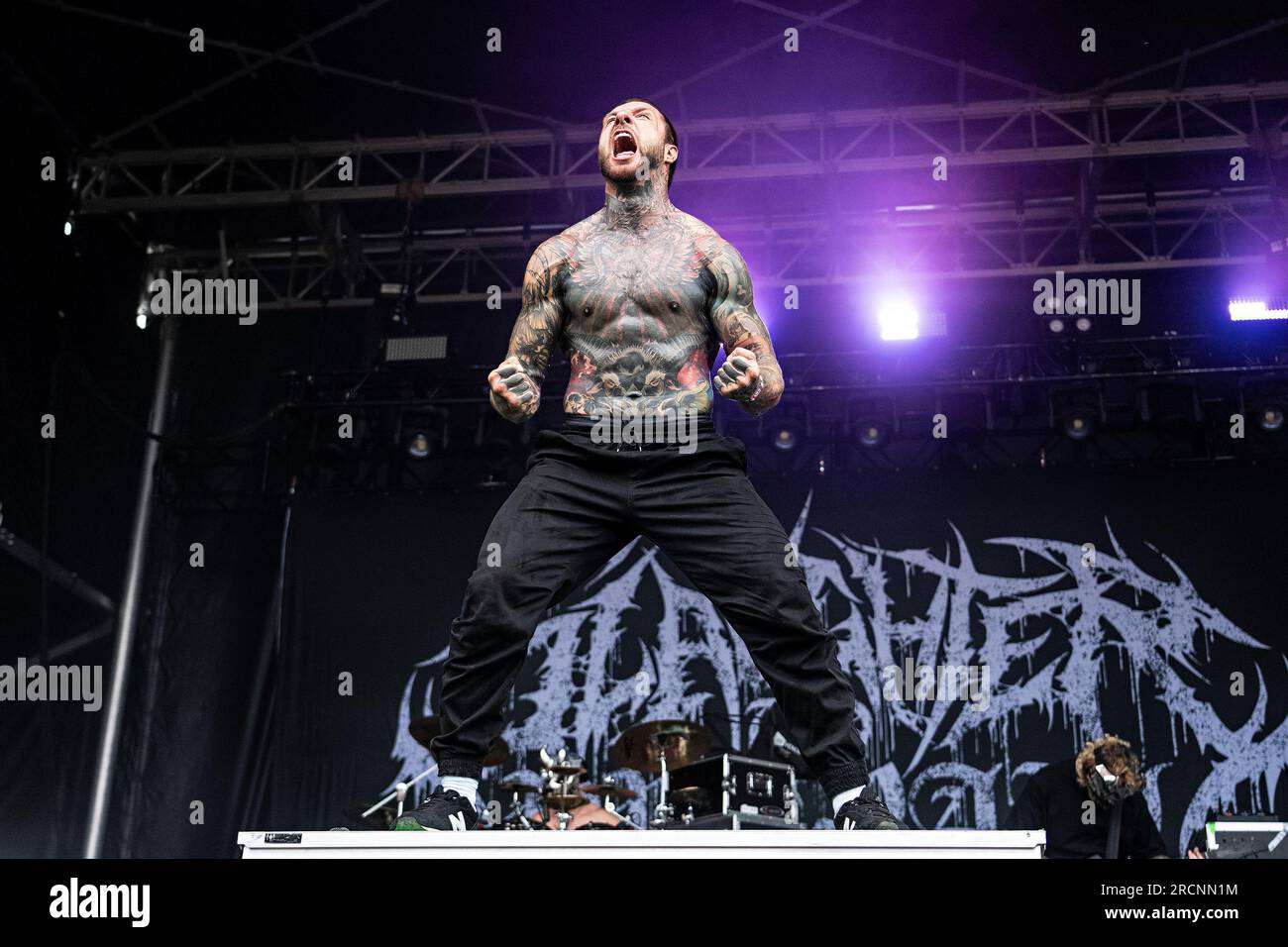 Aleksandr "Alex Terrible" Shikolai of Slaughter to Prevail performs at ...