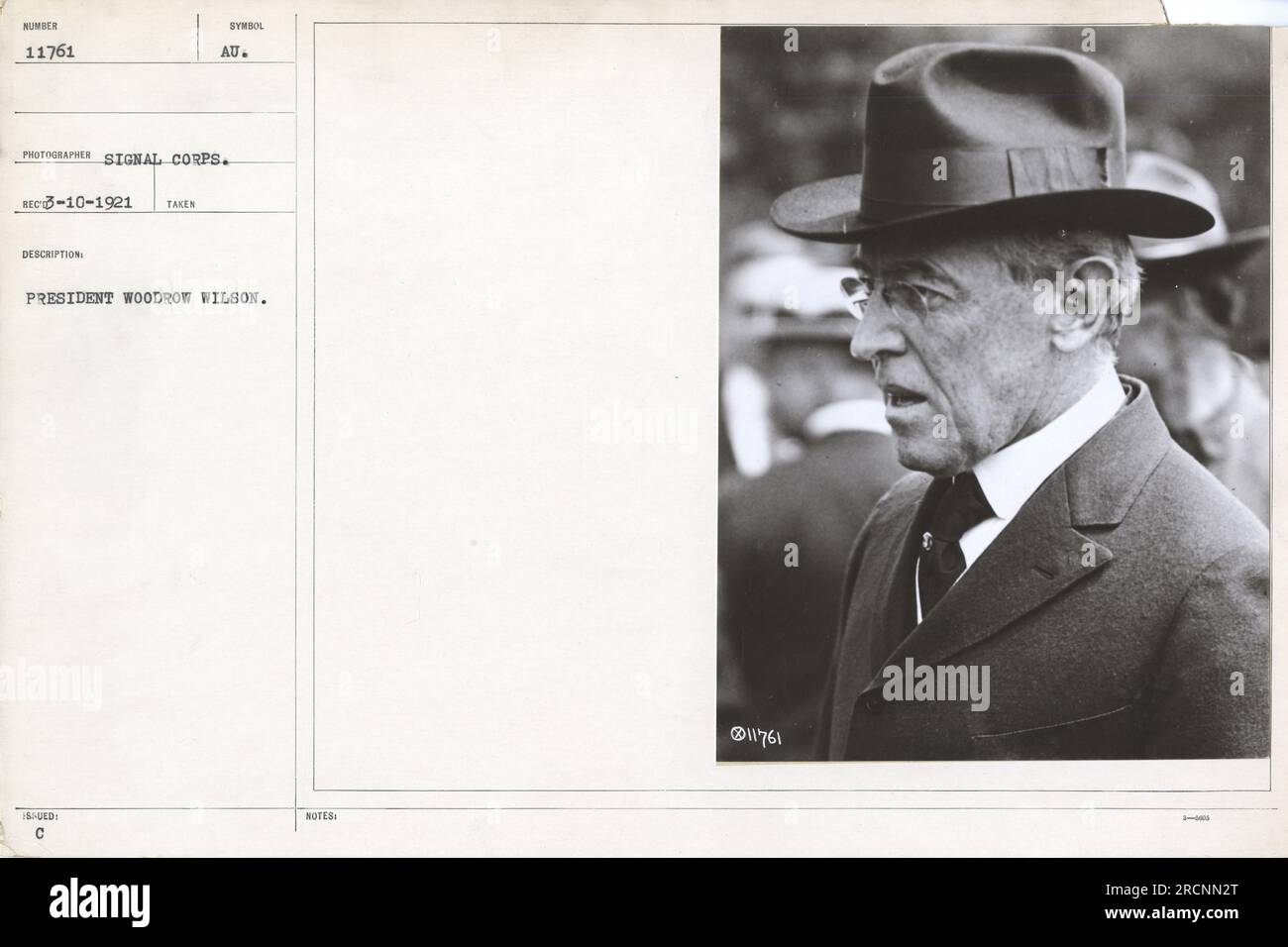 President Woodrow Wilson reviewing American troops during World War I ...